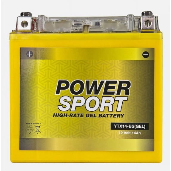 "ExpertPower YTX14-BS Battery, 12V 14AH Maintenance-Free Sealed Gel ...