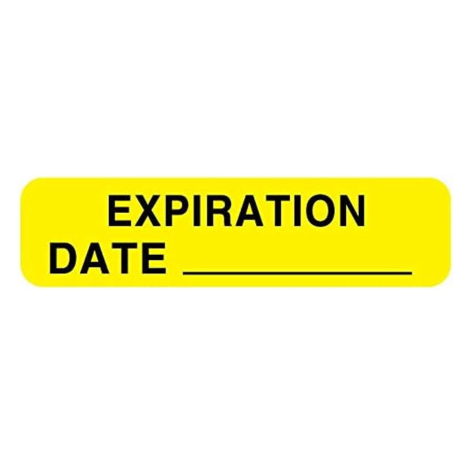 Expiration Date Labels, 1-1/4" x 5/16", Yellow, 760 Labels - Walmart.com