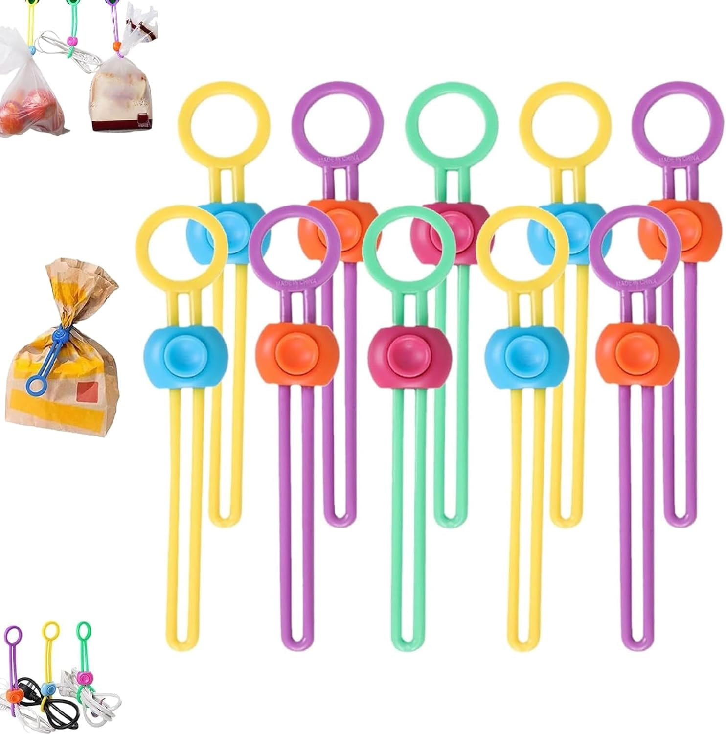 Explainout Multi-purpose Sealer, Reusable Multipurpose Zip Cable Ties ...