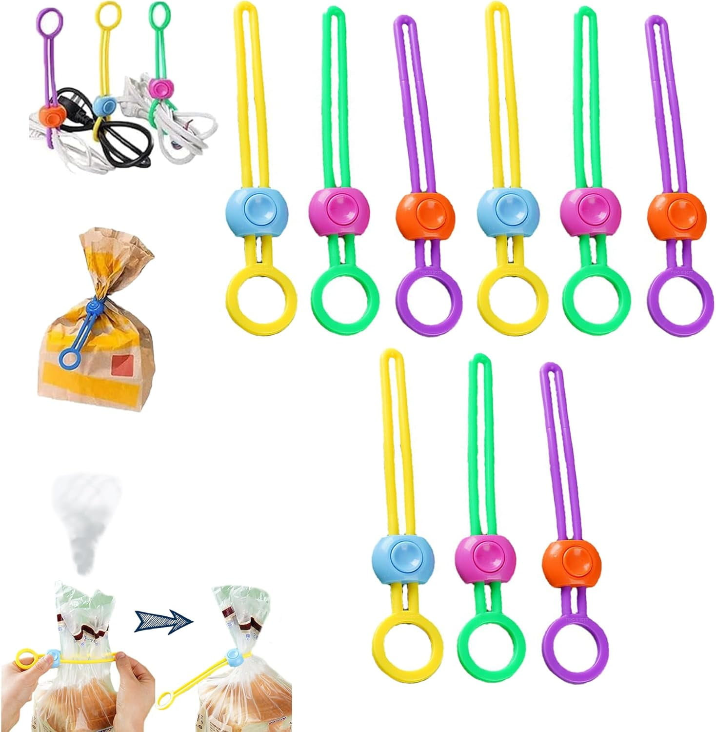 Explainout Multi-purpose Sealer - Reusable Zip Ties & Cable Ties Set ...