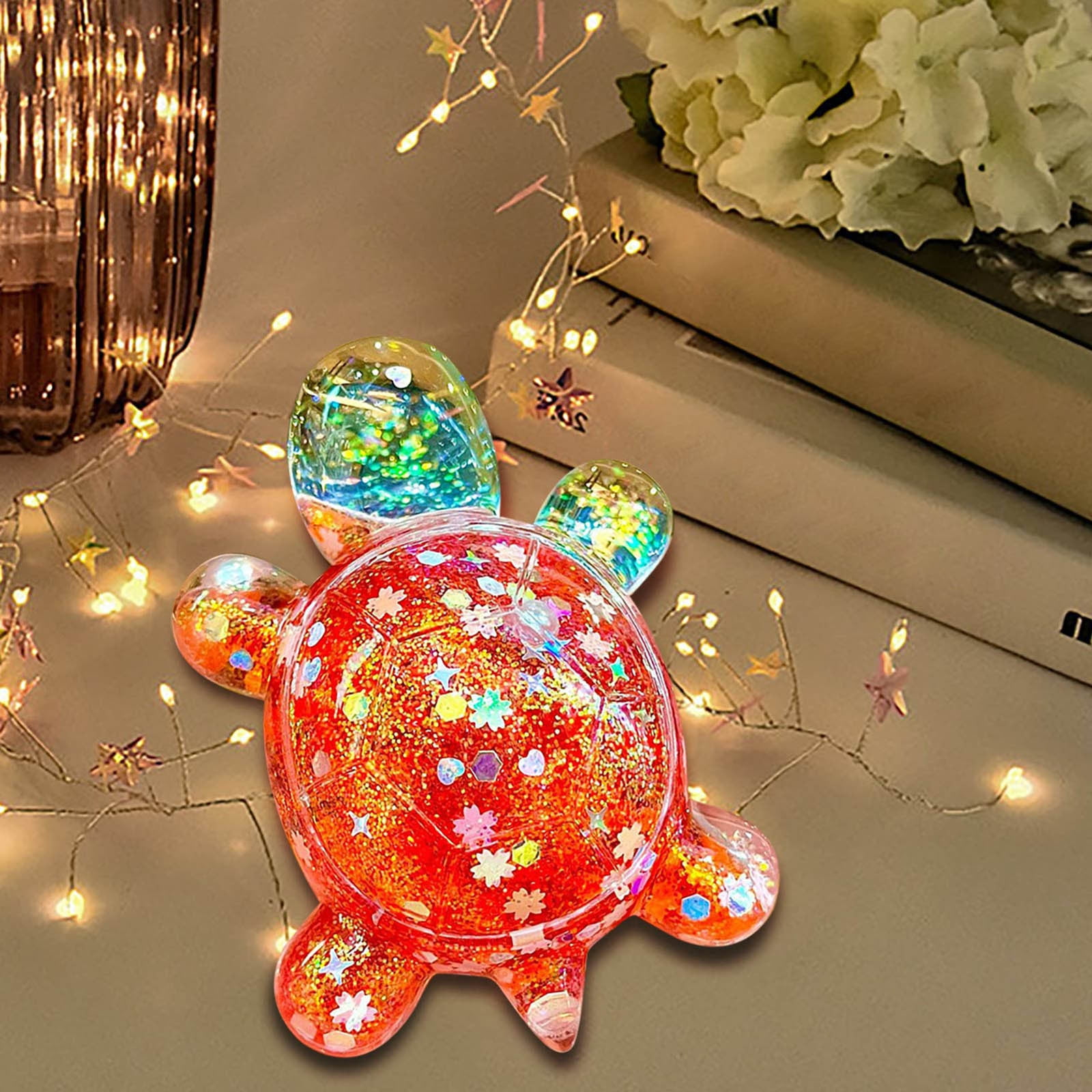 Exploding Flash Turtle Toy for Sensory Play, Pool and Aquarium Fish Tank Decorations, Desk Top ...