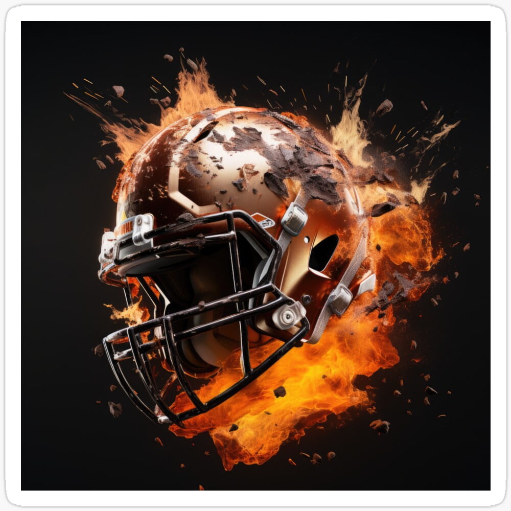 Exploding Football Helmet Sticker Baseball Sticker, Football Sticker ...