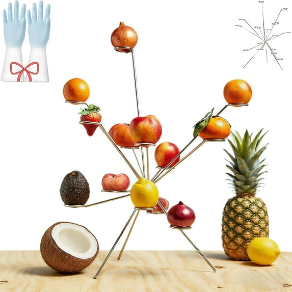 Exploding Fruit Bowl, Gold/Silver Display Bowl- Fireworks on the Dinner ...