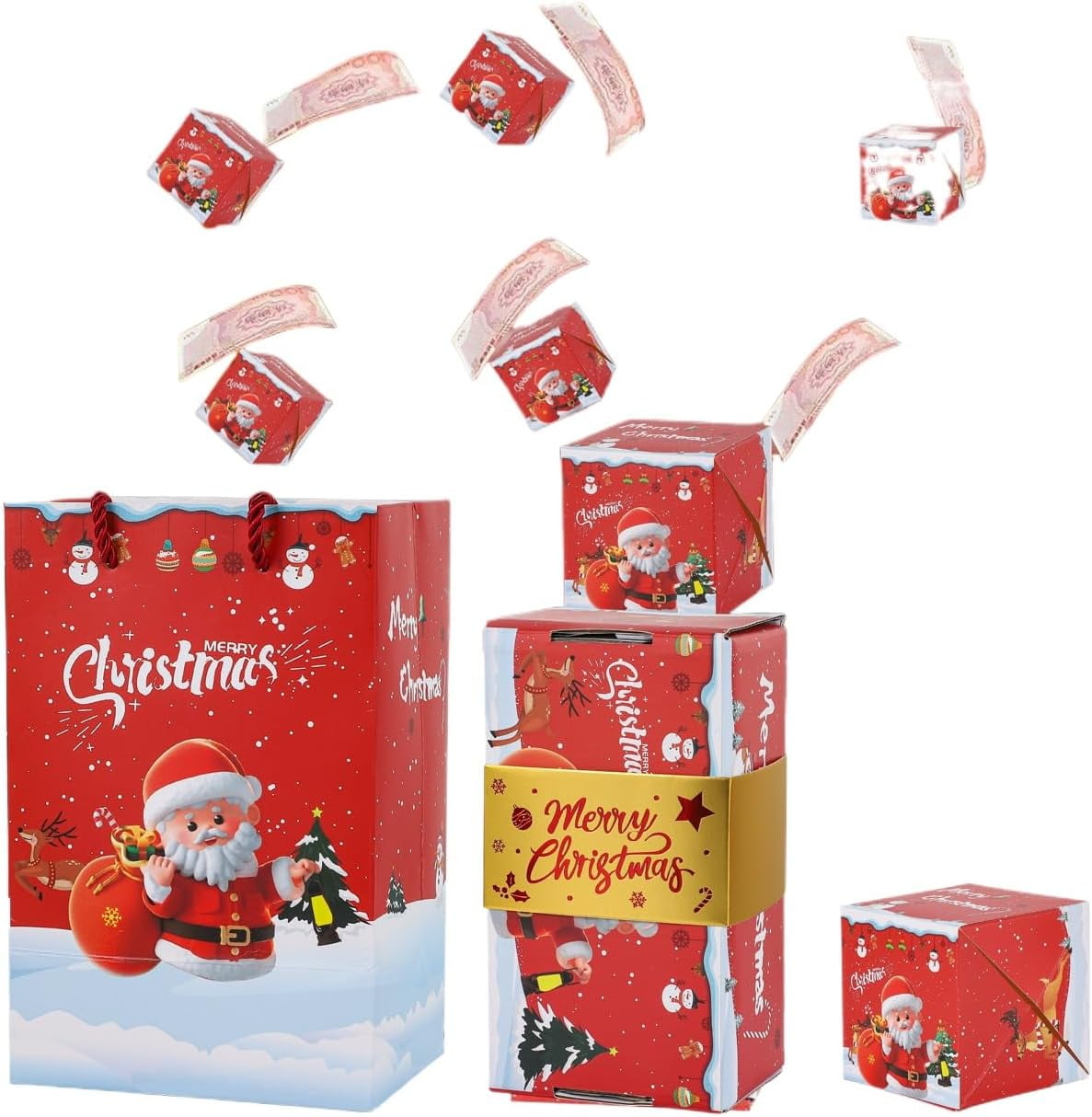 Exploding Money Gift Box for Christmas, Surprise Pop-Up Box with ...