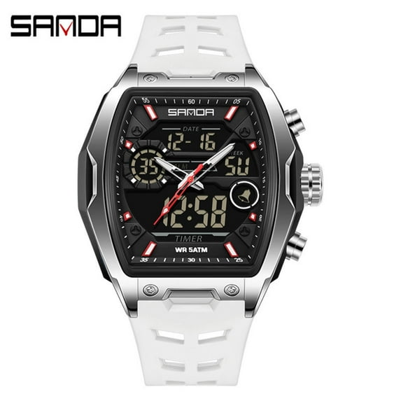 Explojoy Men’s Barrel Shape Digital Sport Watch – Waterproof ...