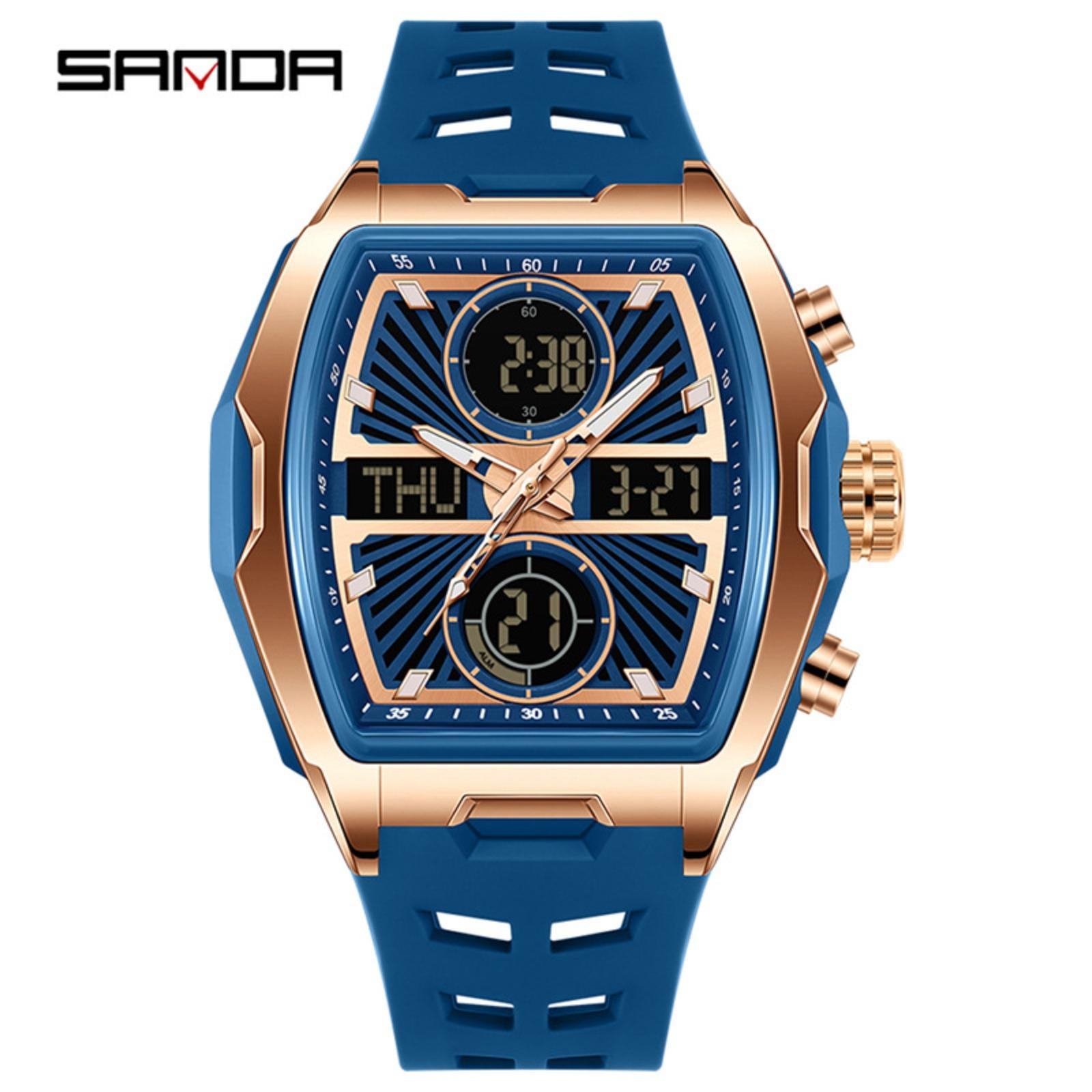 Explojoy Men’s Barrel Shape Digital Sport Watch – Waterproof ...
