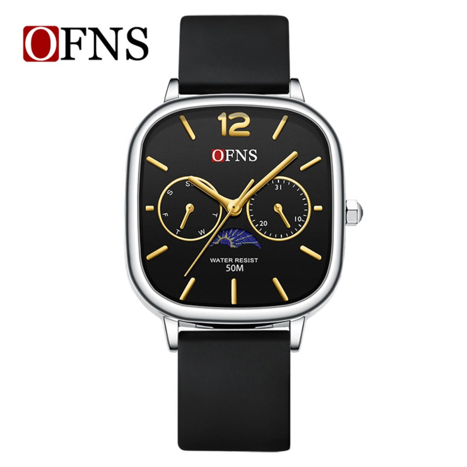 Explojoy Modern Unisex Quartz Watch – Waterproof Square Dial, Slim ...