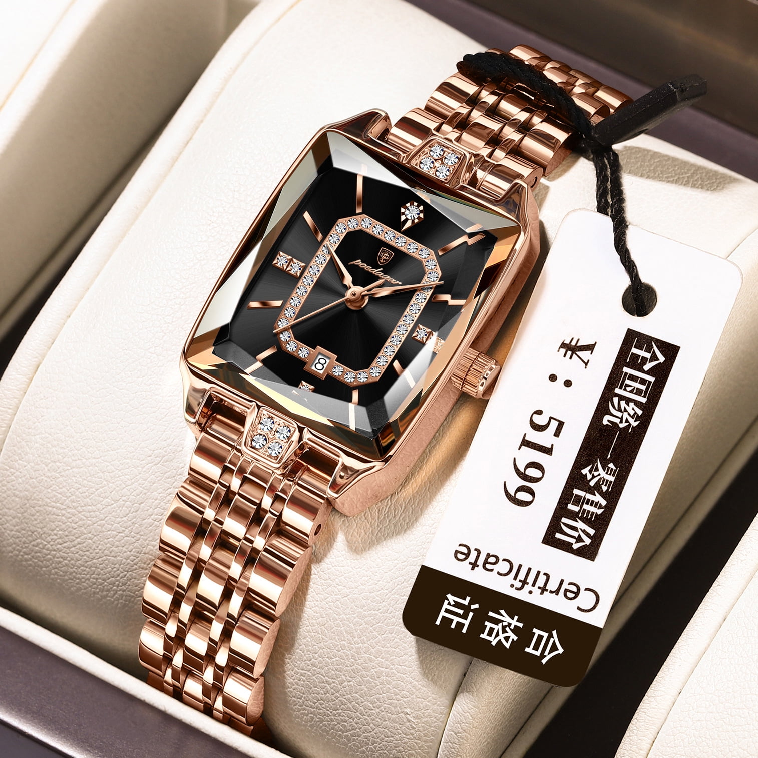 Explojoy Stainless Steel Women's Watch – Modern Rectangle Face with ...