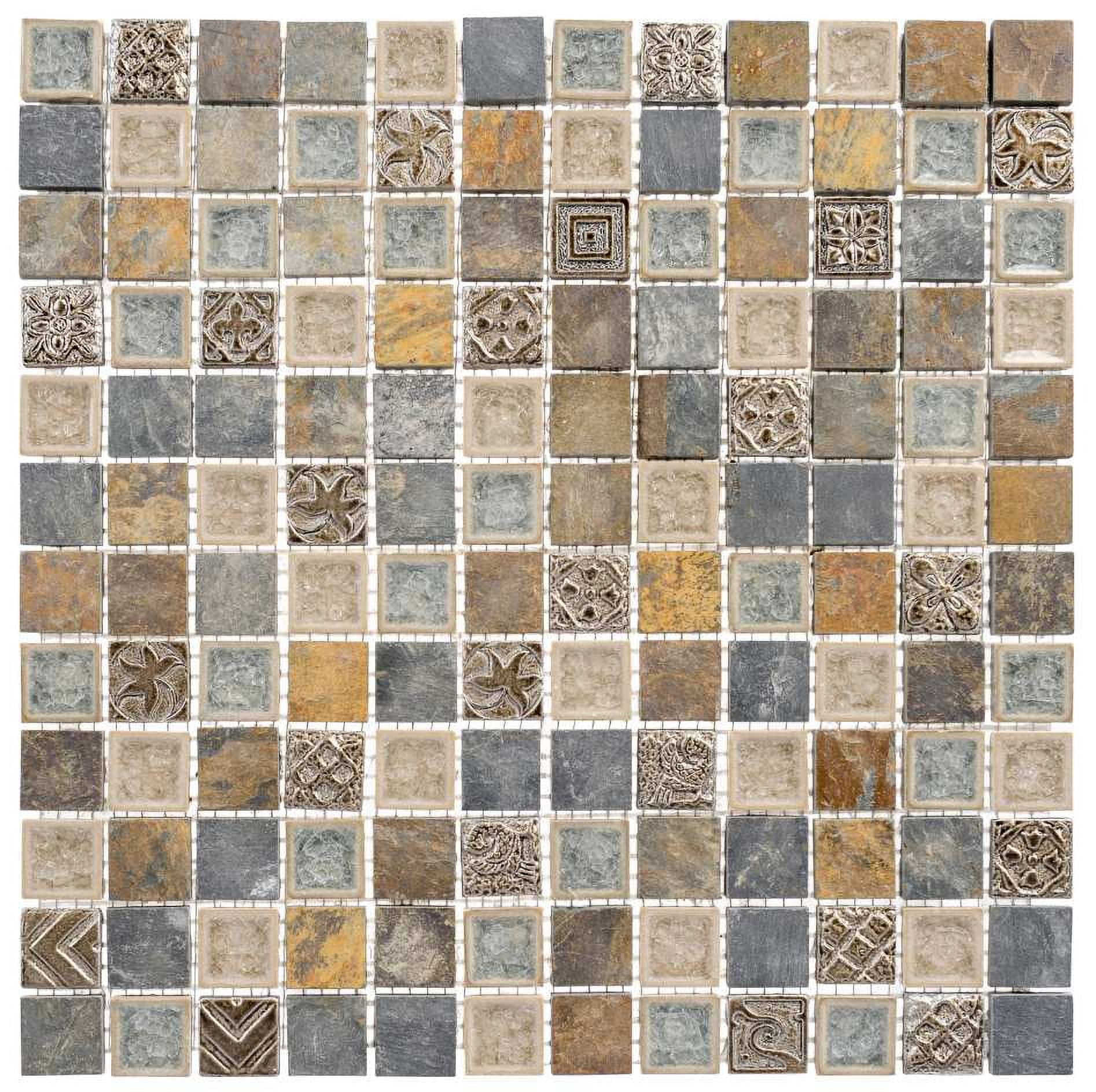 Exploration Greece Aegina 1-in. Natural Stone Mosaic Tile - Walmart.com