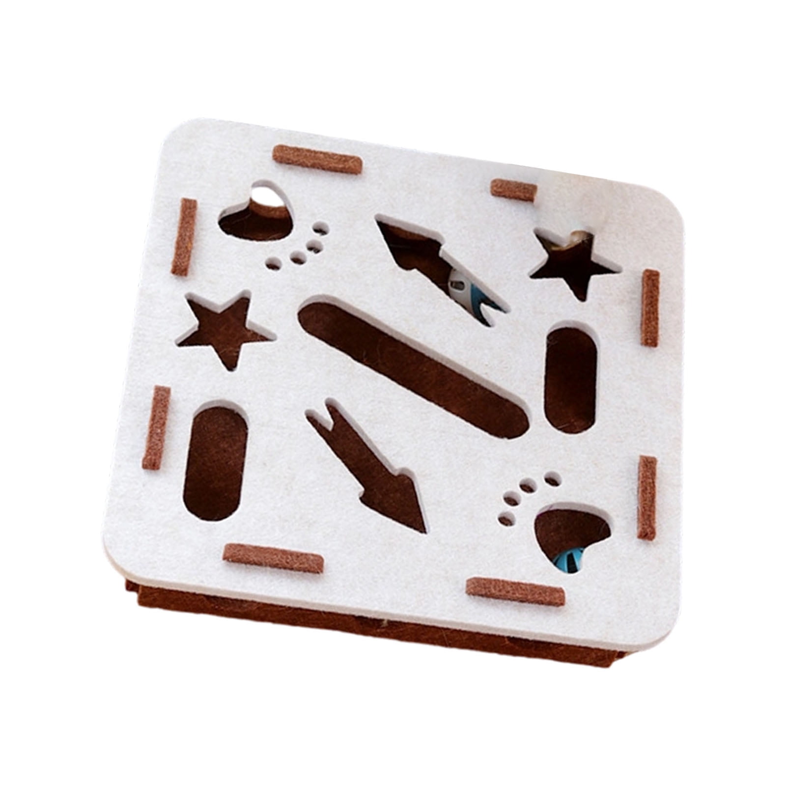 Exploration Puzzle Felt Cats Toy Chew Proof Design Interactive Play Box ...