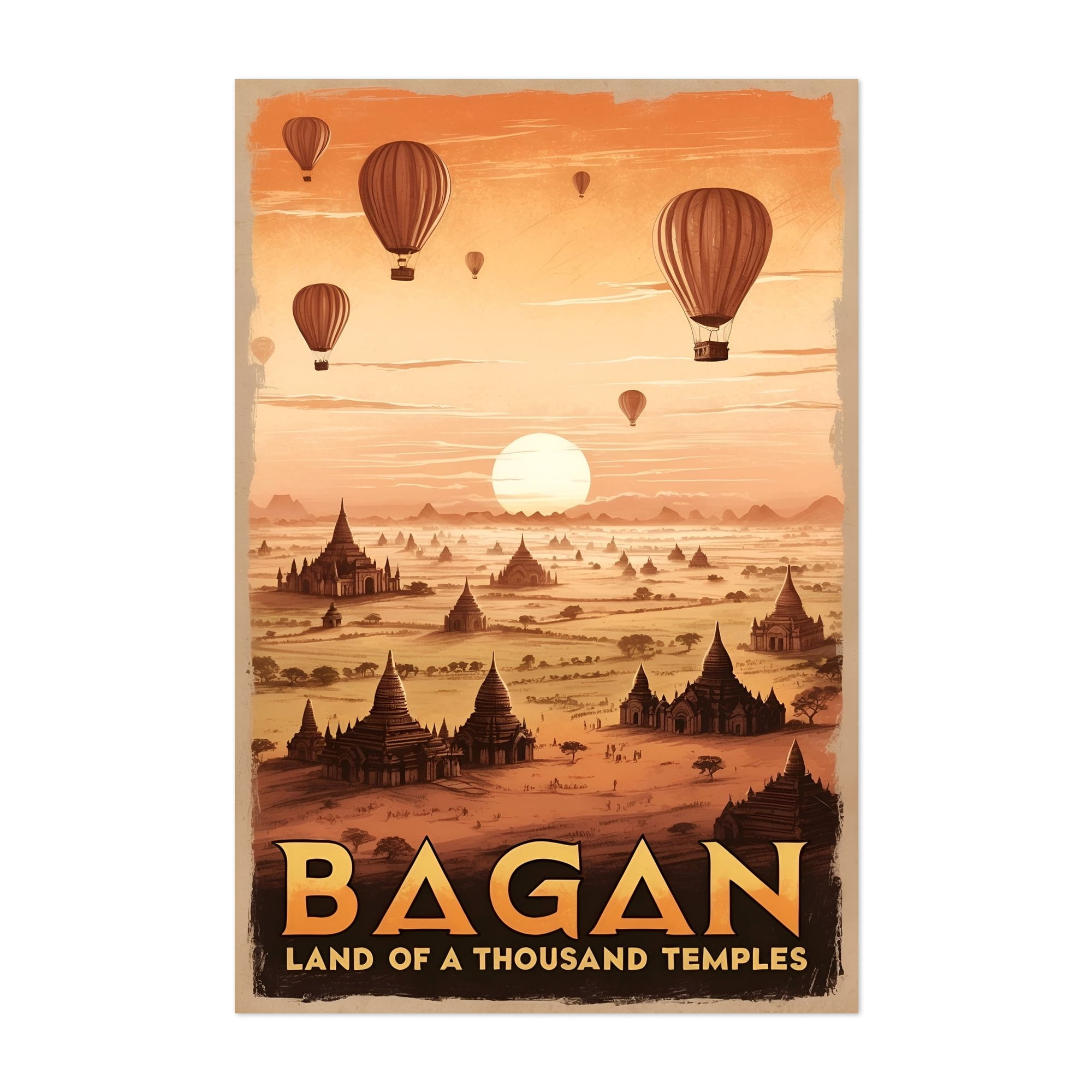 Explore Bagan: A Timeless Wonder Captured in Art - Old Bagan Mandalay ...