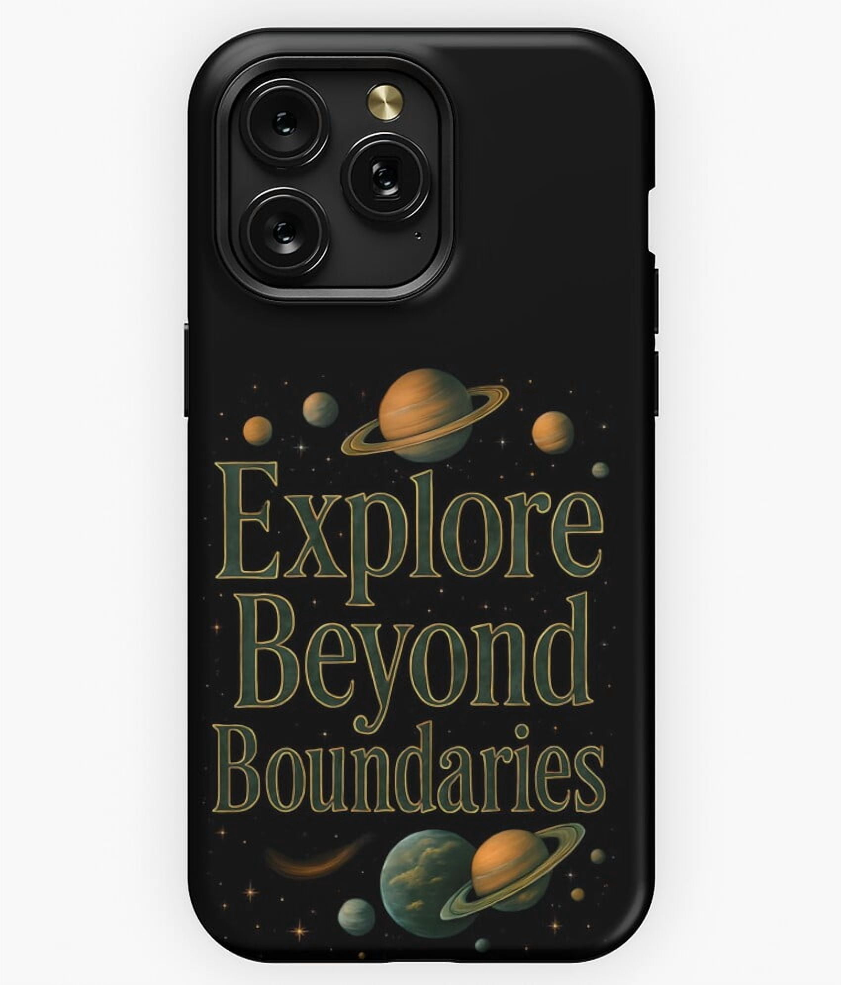 Explore Beyond Boundaries Cosmic Green Quote A4171 Phone Case for ...