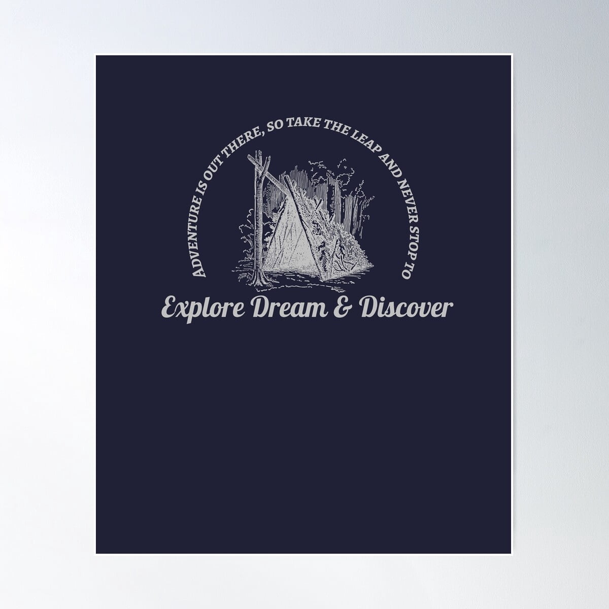 Explore Dream & Discover Adventure Travel Poster Wall Art, Modern Wall ...