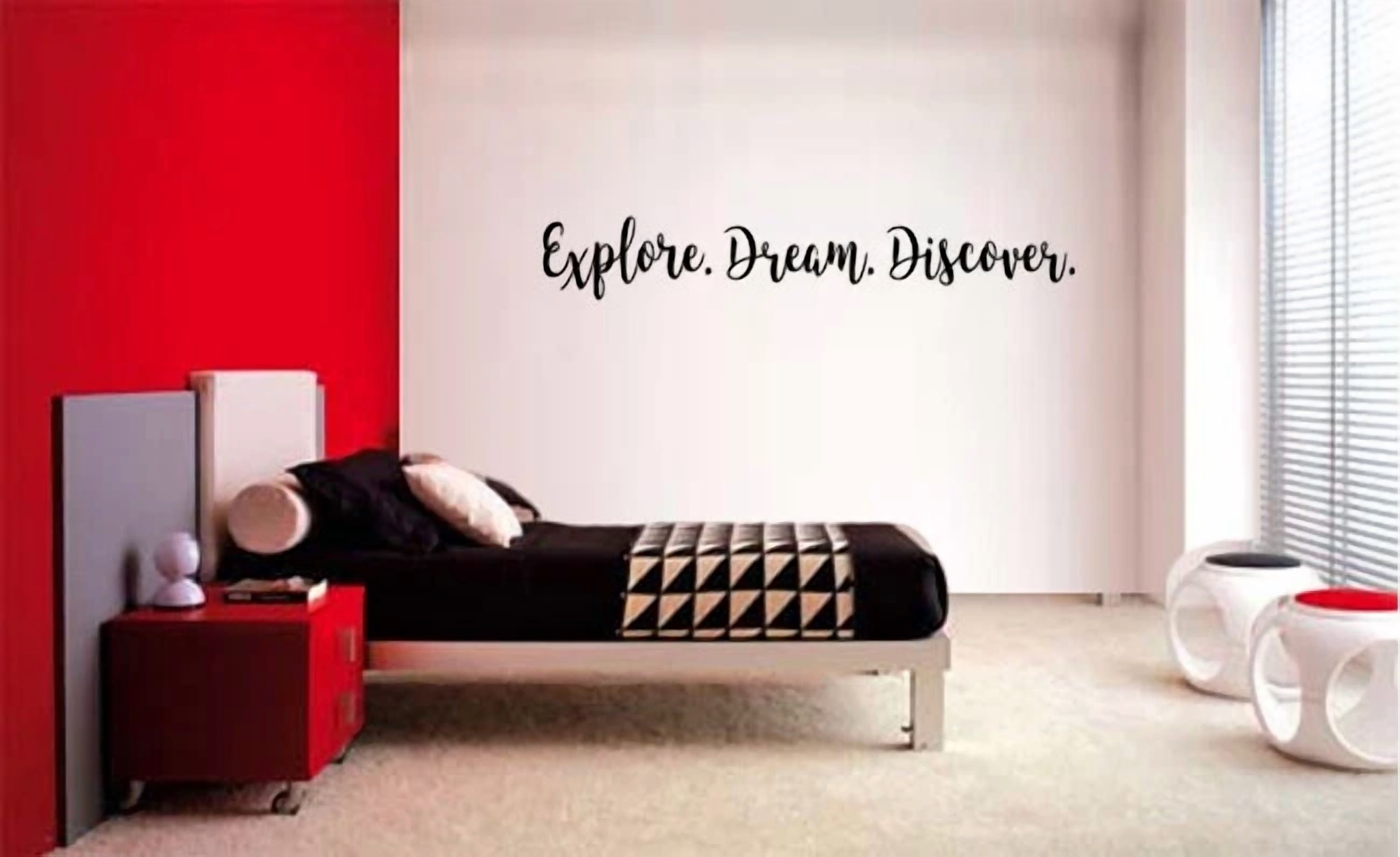 Explore Dream Discover Vinyl Wall Decal Decor Sticker Bedroom Lettering ...