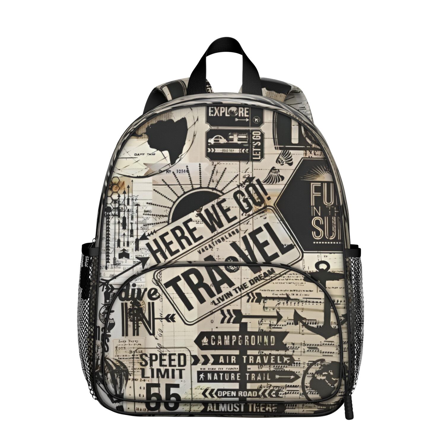 Explore-Friendly Student Backpack - Waterproof & Adjustable Travel Bag ...