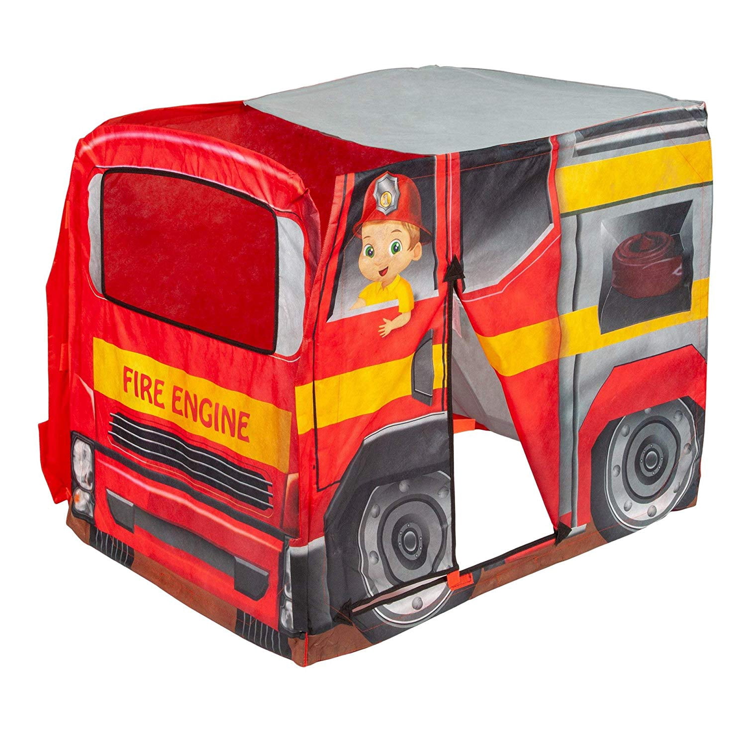 Explore Hut 88-70154 Fire Engine Collapsible Tent - Walmart.com