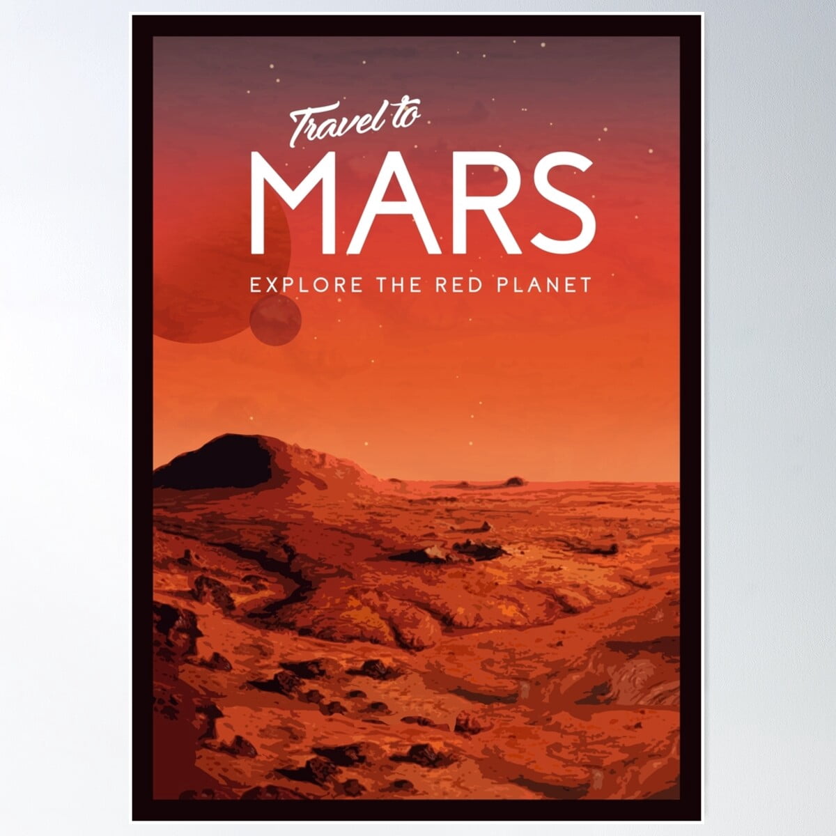 Explore Mars Poster Wall Art, Modern Wall Decor For Living Room Bedroom ...