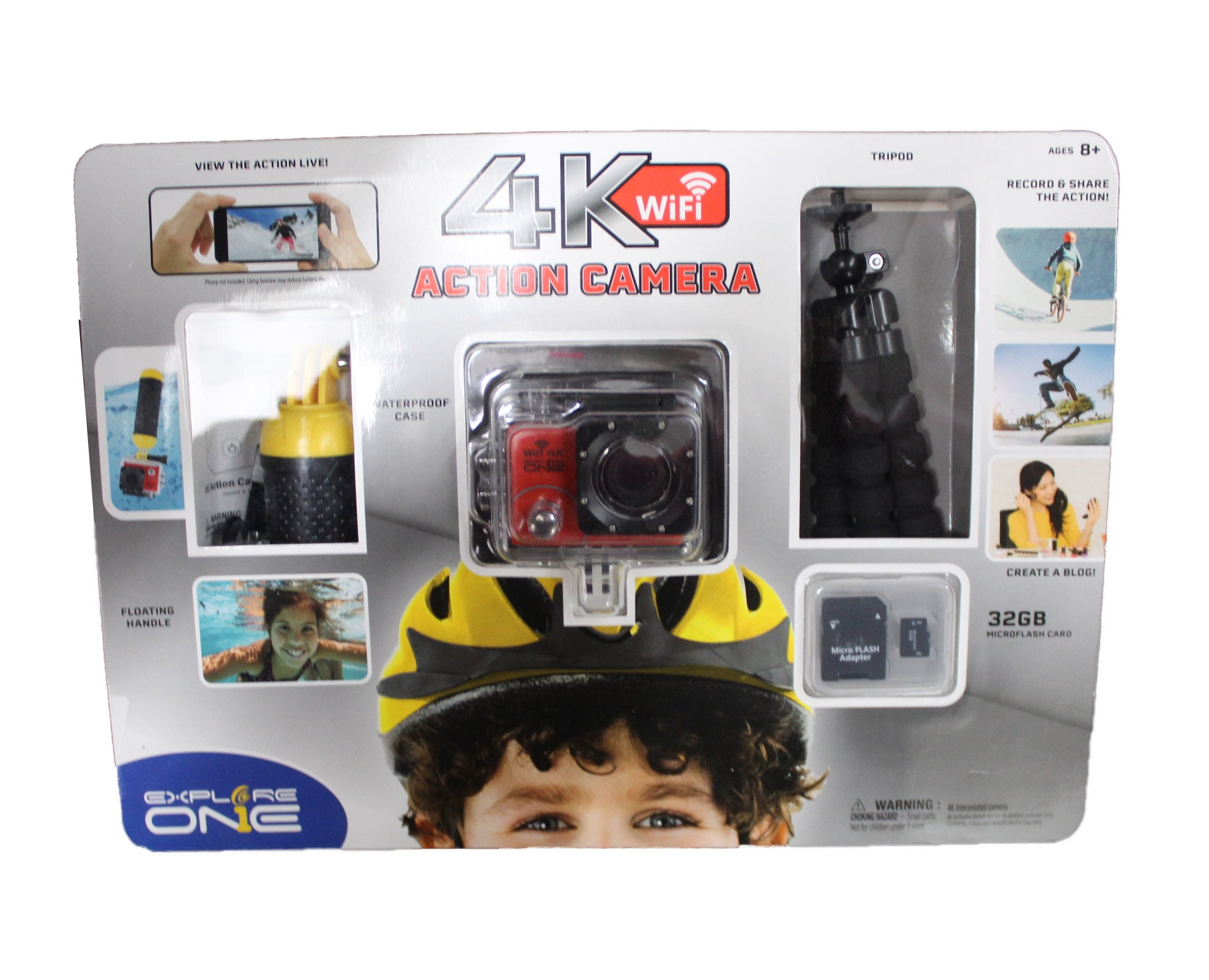 Explore One 4K Waterproof Action Camera with WiFi, Digital Video ...