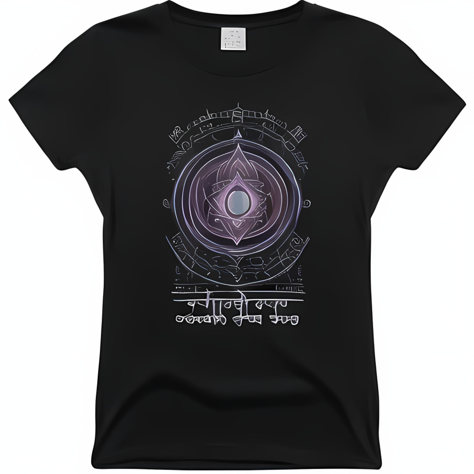 Explore Sacred Geometry & Indian Text on Black T-Shirt Modern Mystic ...