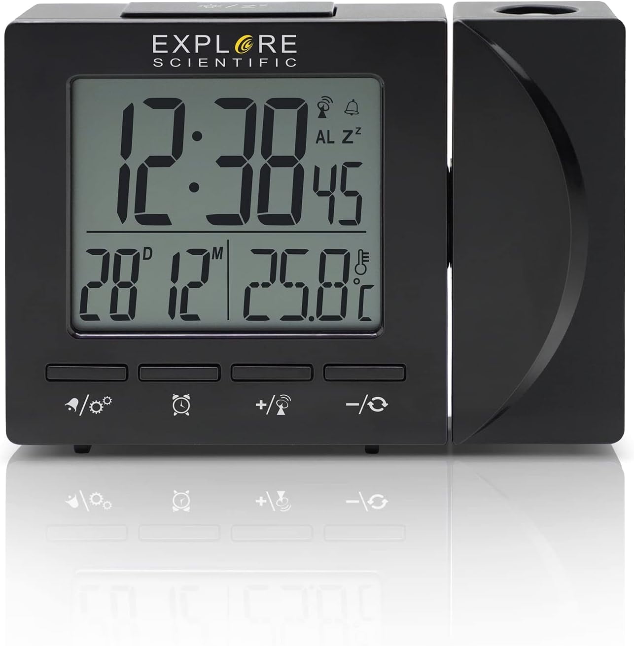 Explore Scientific Radio Controlled Projection Clock - Walmart.com