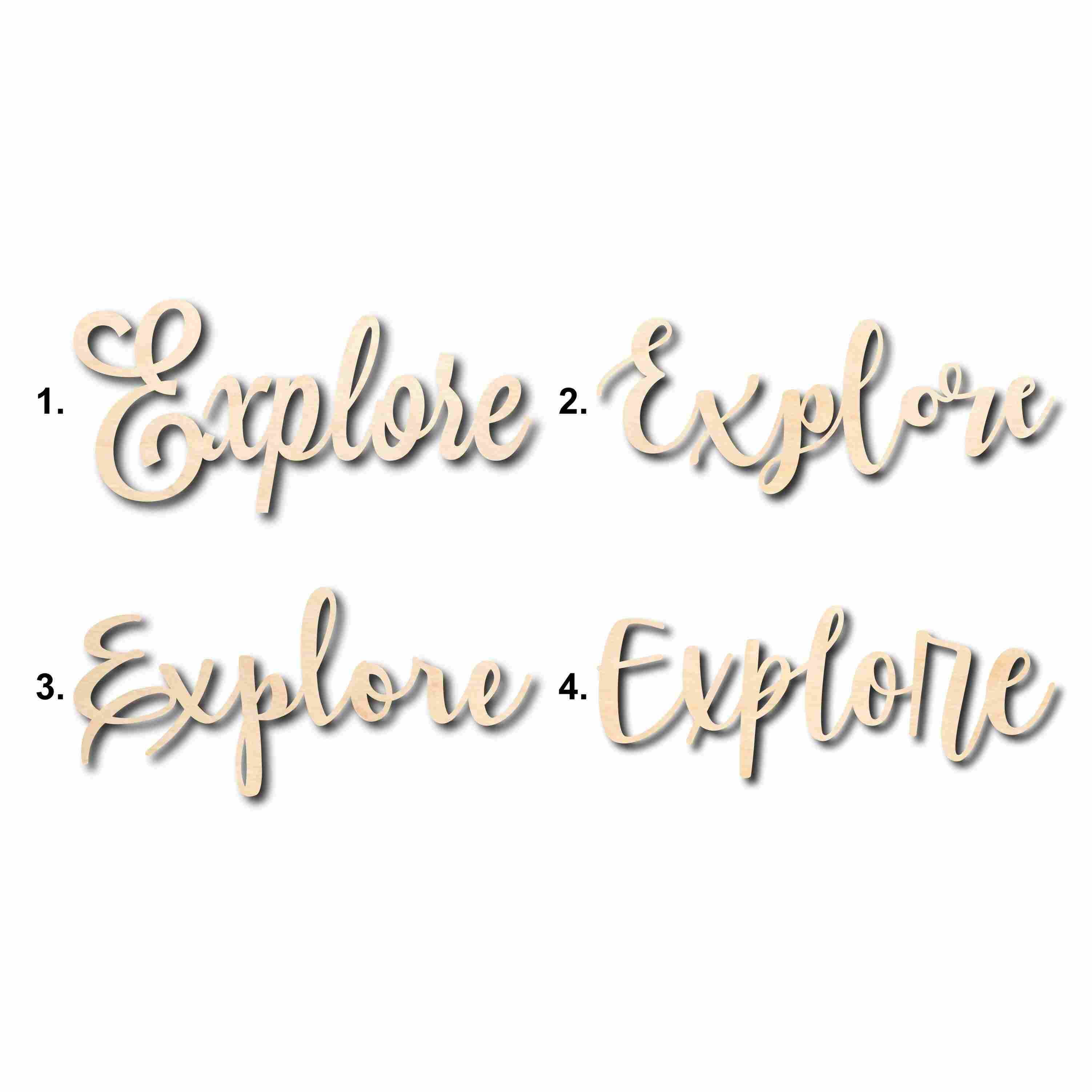 Explore Sign Unfinished Wood Cutout Home Decor DIY Option 4- 18" Wide ...