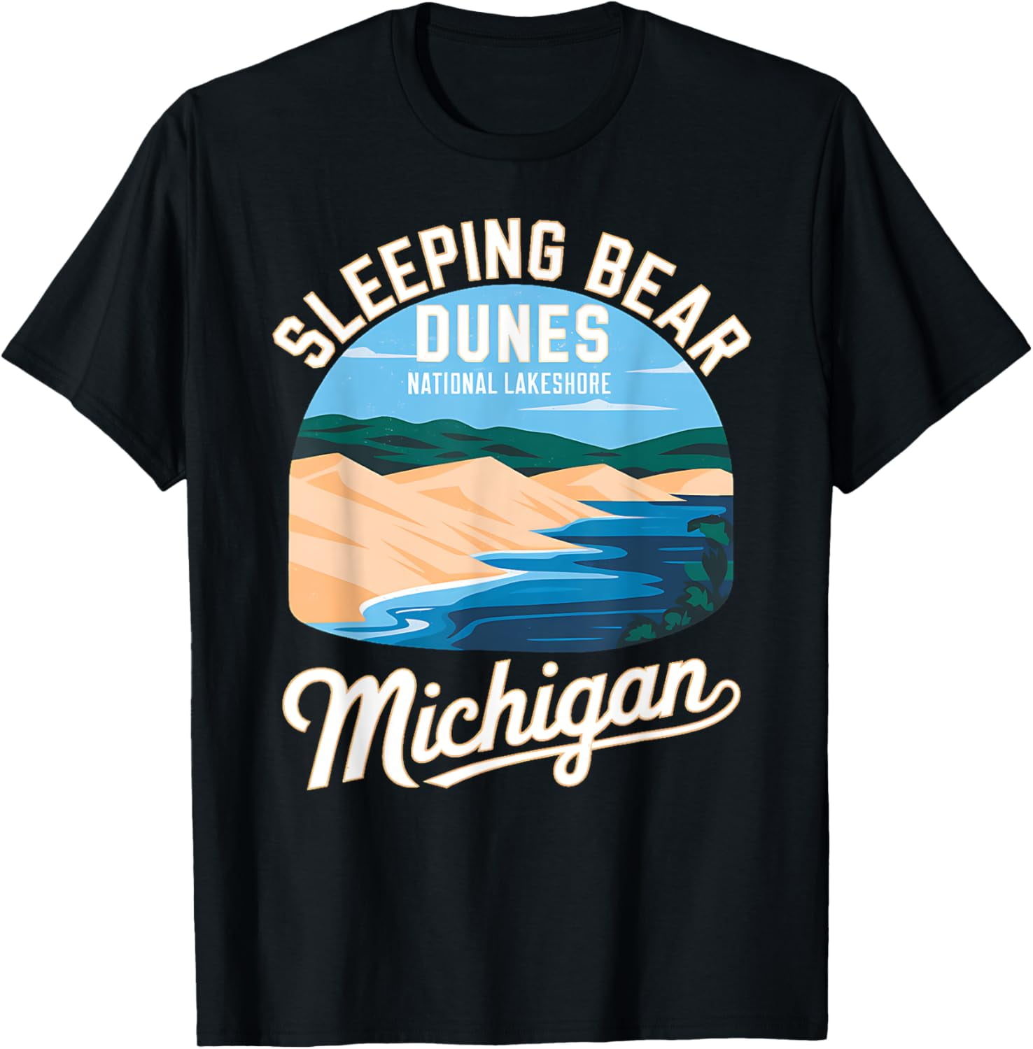 Explore Sleeping Bear Dunes Michigan Adventure T-Shirt - Walmart.com