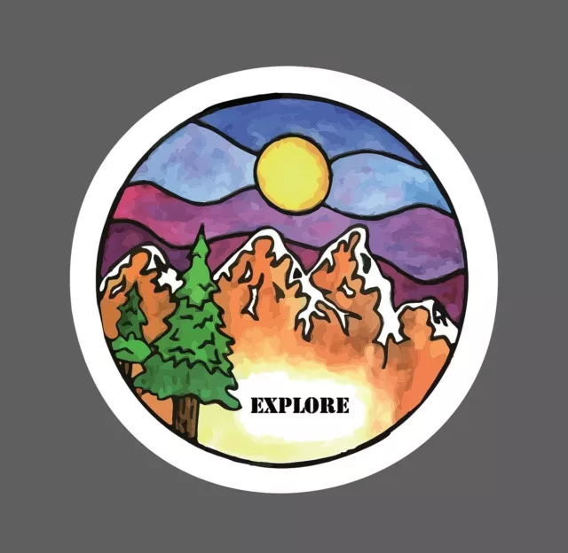 Explore Sticker Outdoors Nature Waterproof Sticker Phone Decal Water ...
