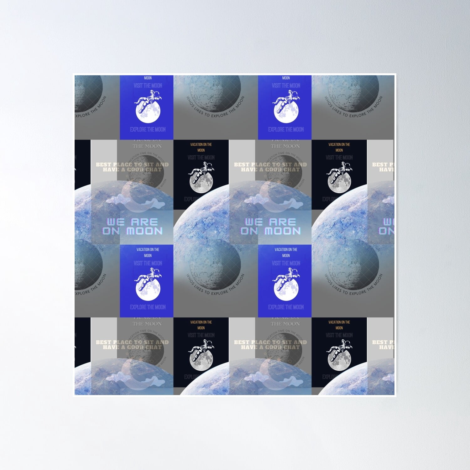 Explore The Moon/ Friendly Planet Moon Poster Wall Art, Modern Wall ...