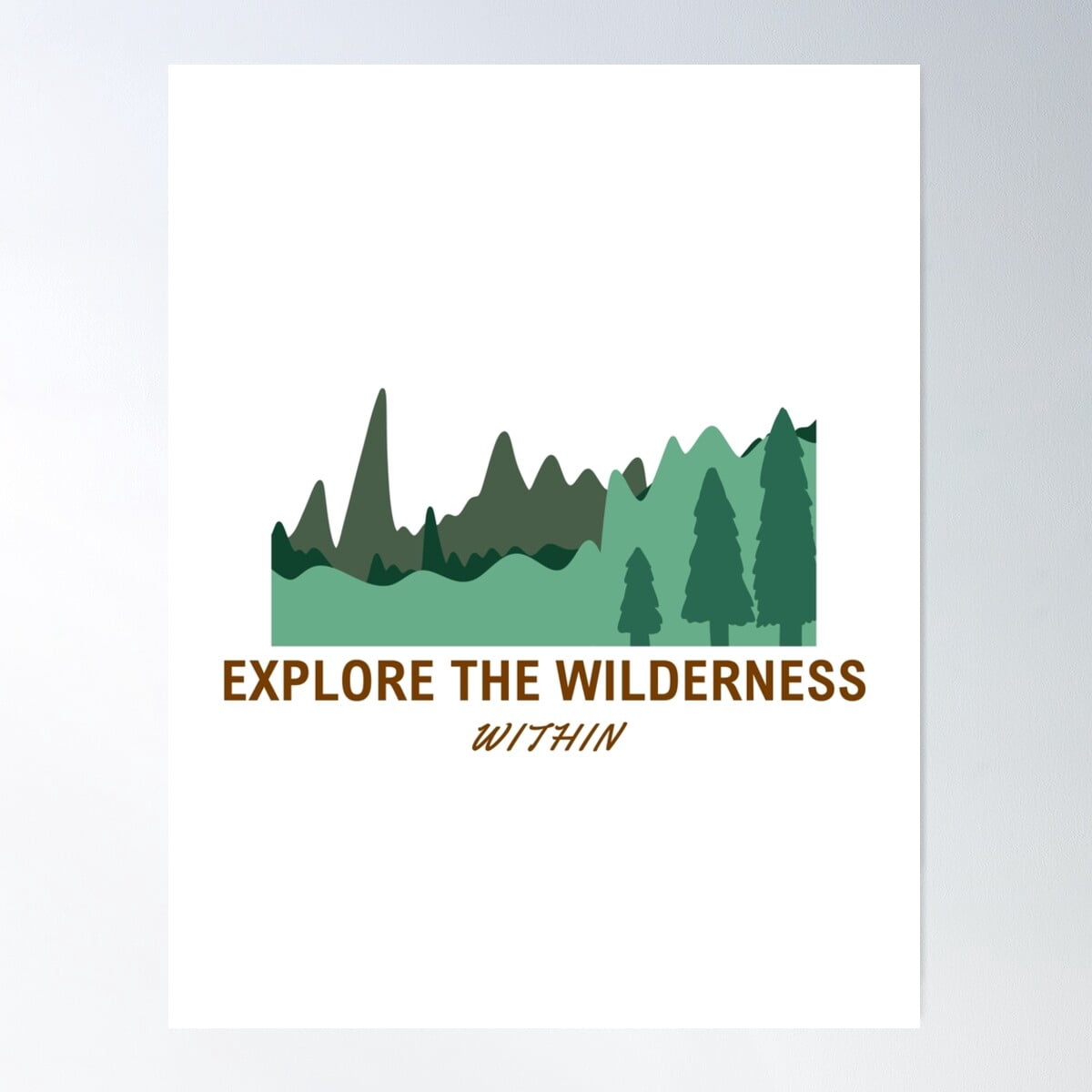 Explore The Wilderness Camping Hiking Poster Wall Art, Modern Wall ...