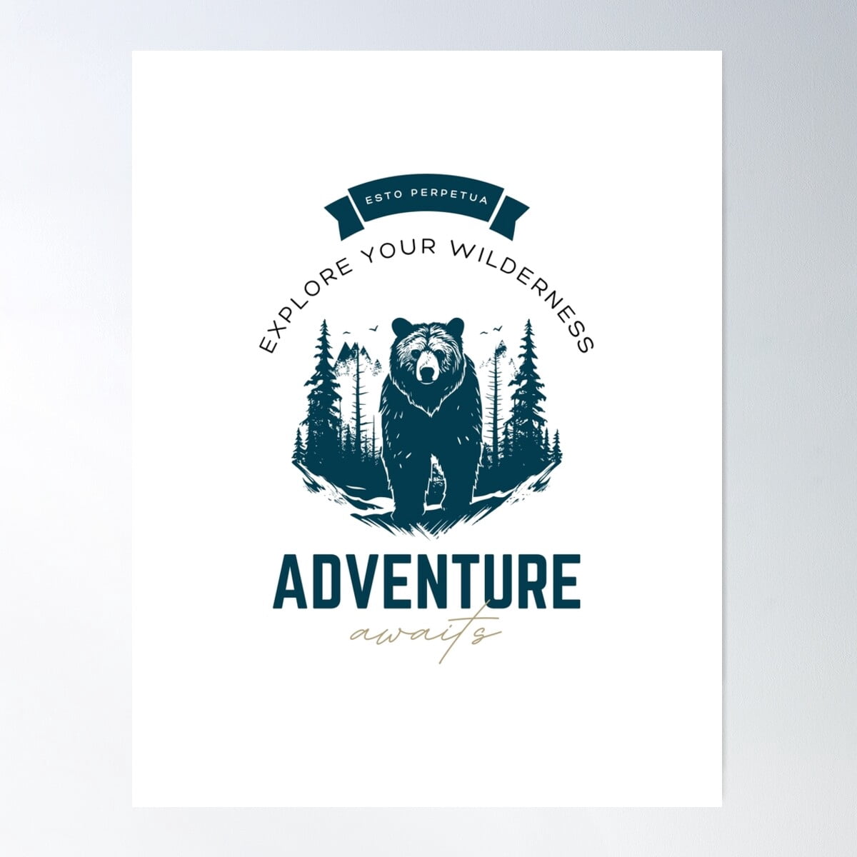 Explore Your Wilderness Poster Wall Art, Modern Wall Decor For Living ...