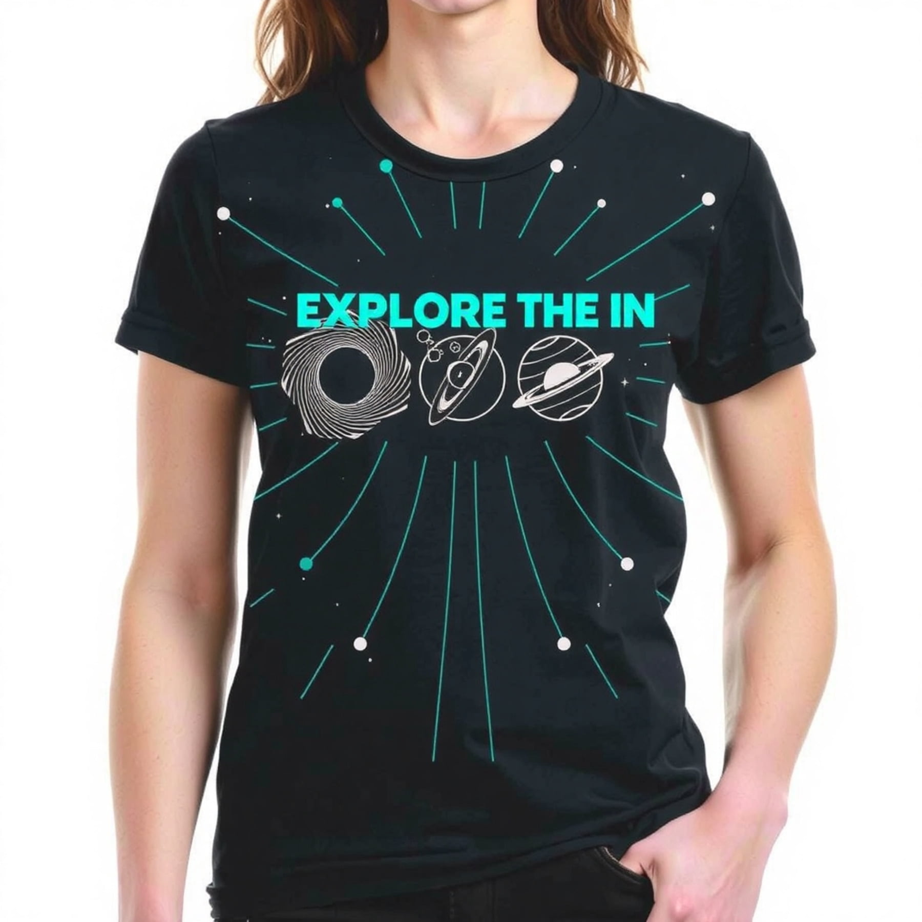 Explore the Universe with Our Black Hole Graphic T-Shirt - Design ...