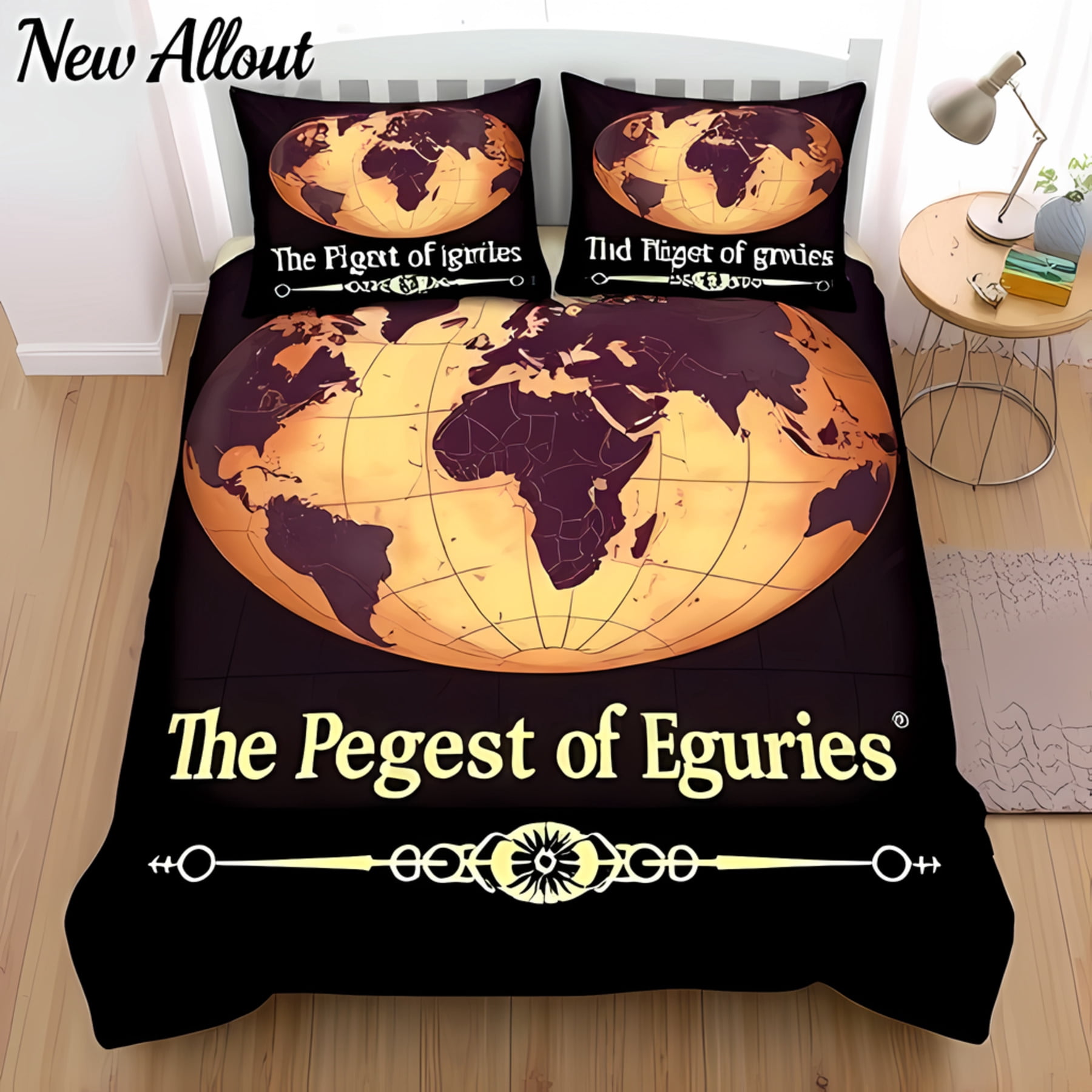 Explore the World with Our 3-Piece Vintage Map Duvet Cover Set - Earthy ...