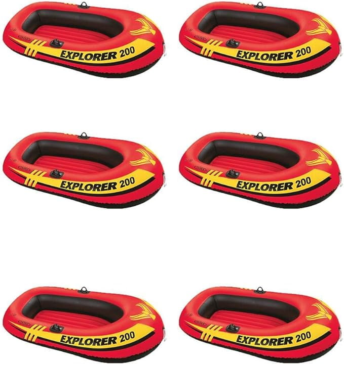 Explorer 200 Inflatable 2-Person Boat Raft Set with 2 Oars and Pump ...
