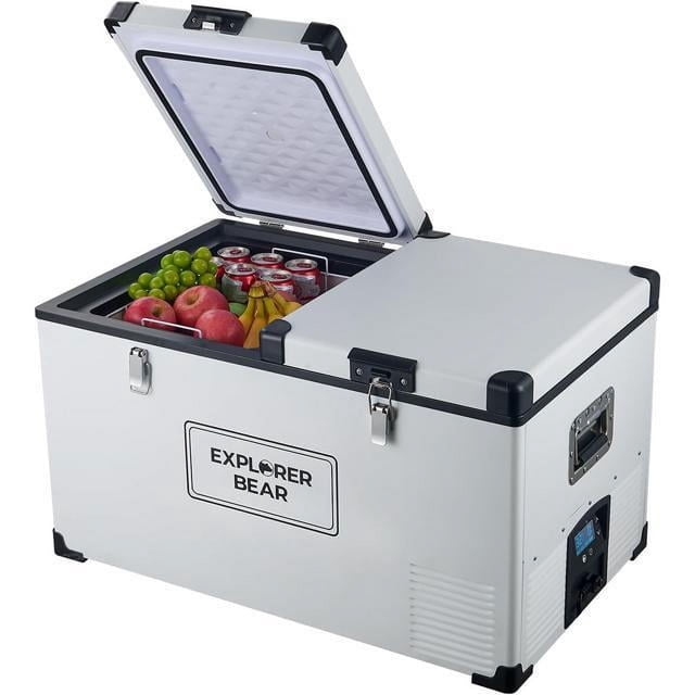 Explorer Bear EX75DW/75DW 79.3QT/75L 12/24V Portable Dual Zone Electric ...