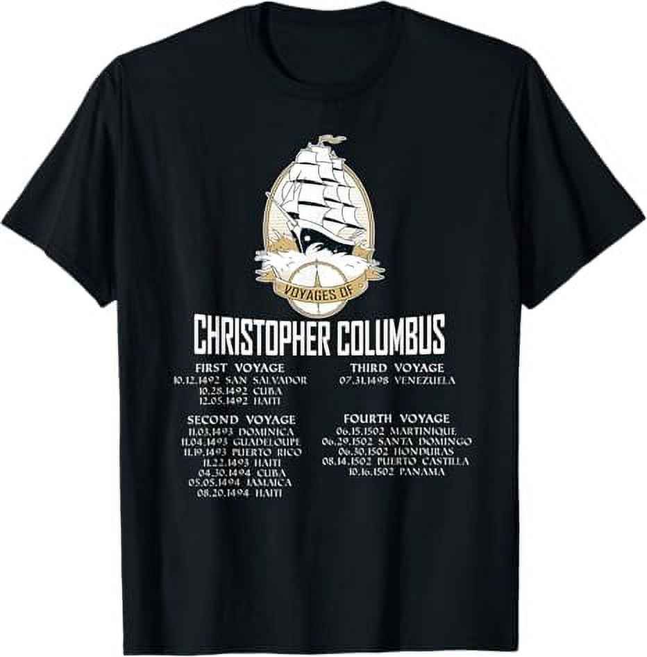 Explorer Christopher Columbus Voyage of Christopher Columbus T-Shirt ...