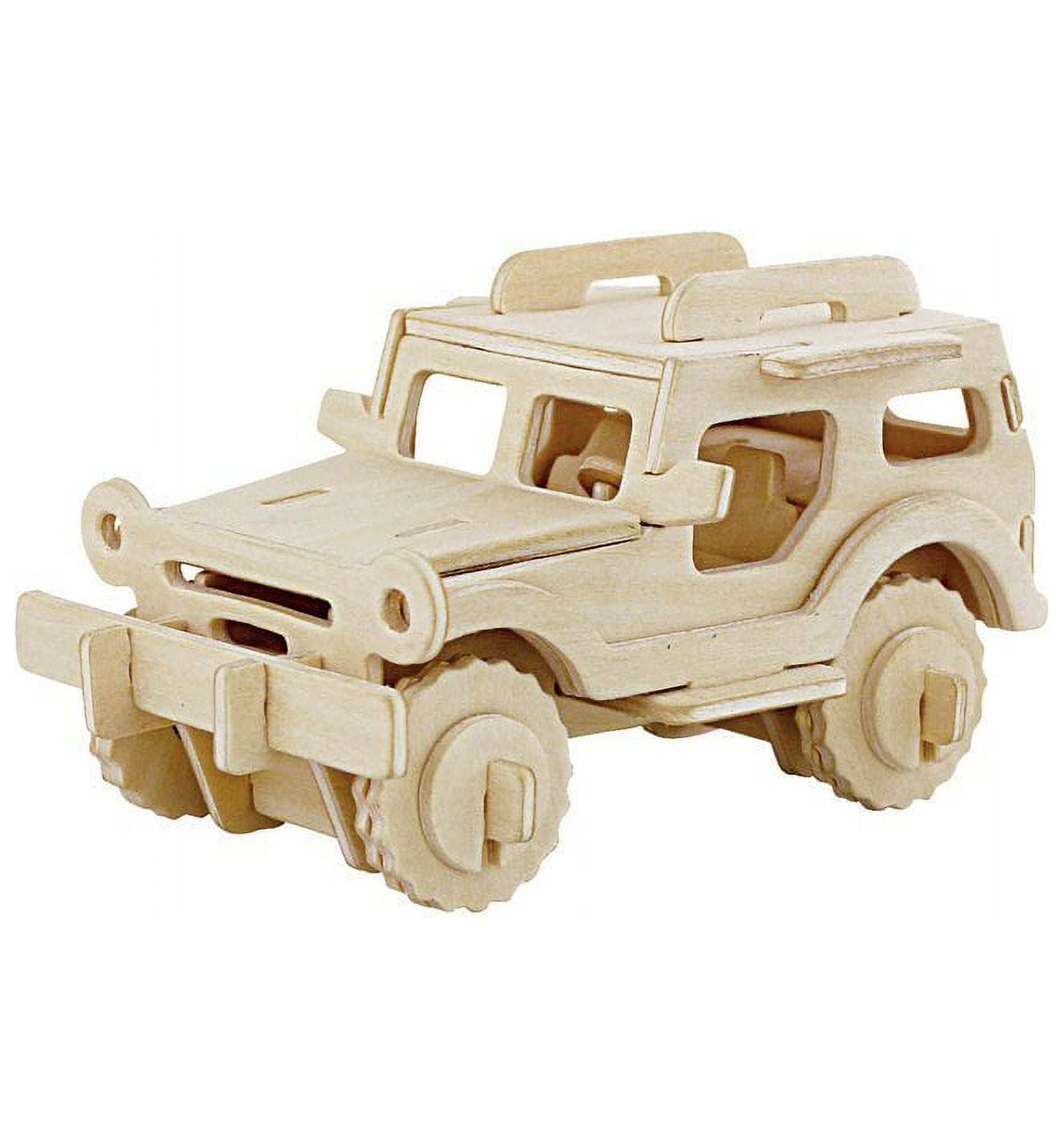 Explorer Jeep DIY 3D Wooden Puzzle, Natural, 2-3/4-Inch - Walmart.com