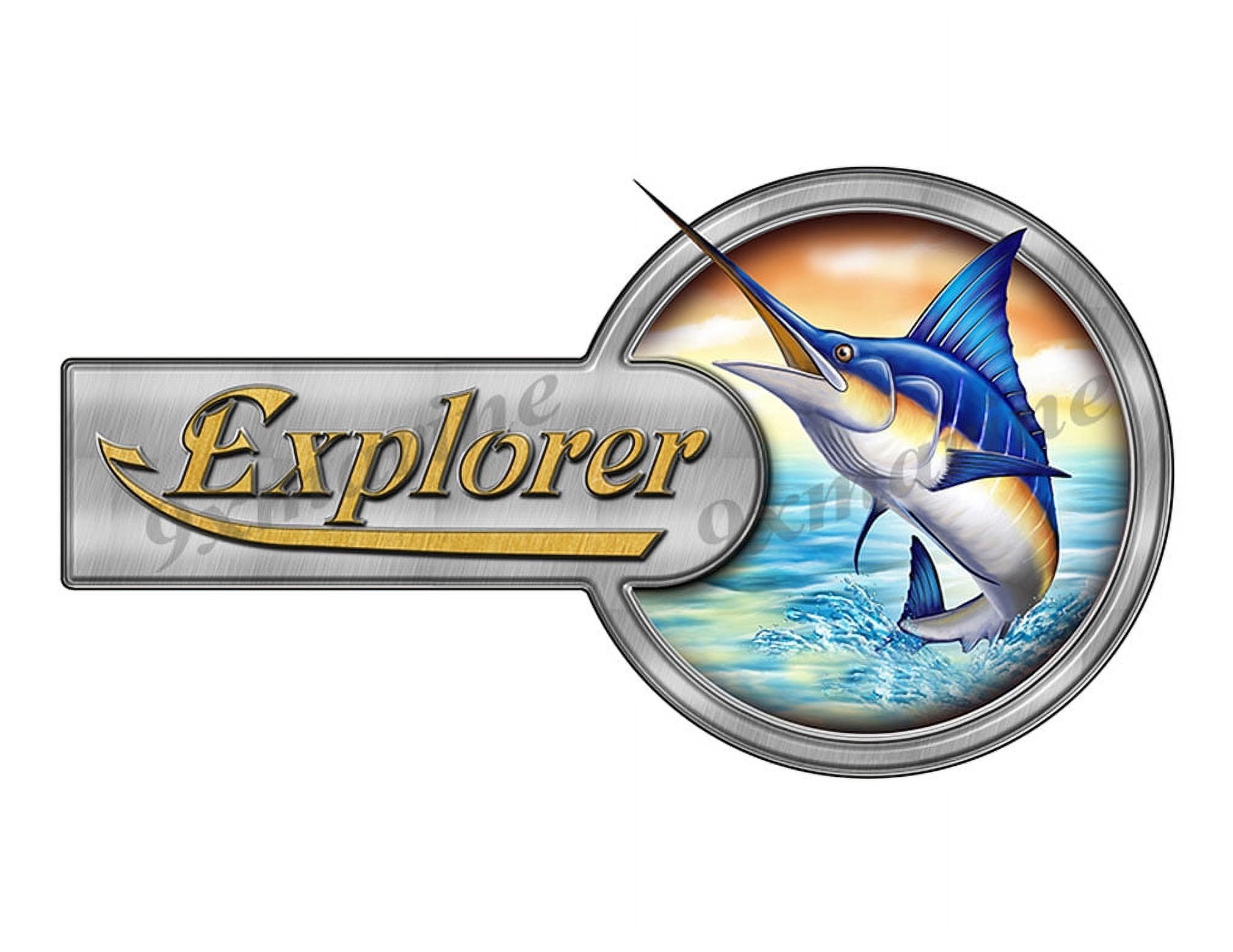 Explorer Marlin Round Designer Sticker 10"x5.5" - Walmart.com