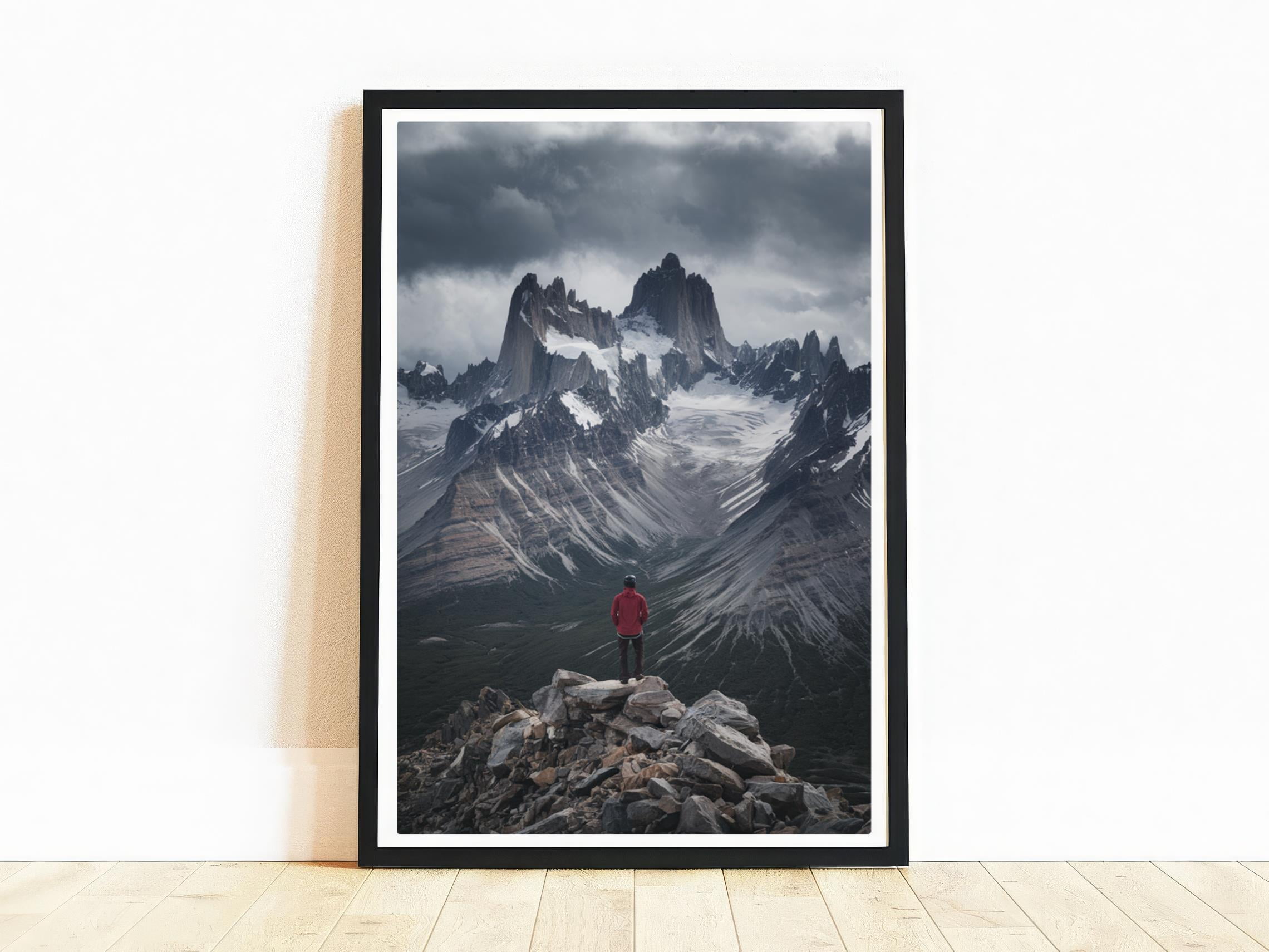 Explorer Patagonia Mountain Poster, Majestic Nature Wall Art, Adventure ...