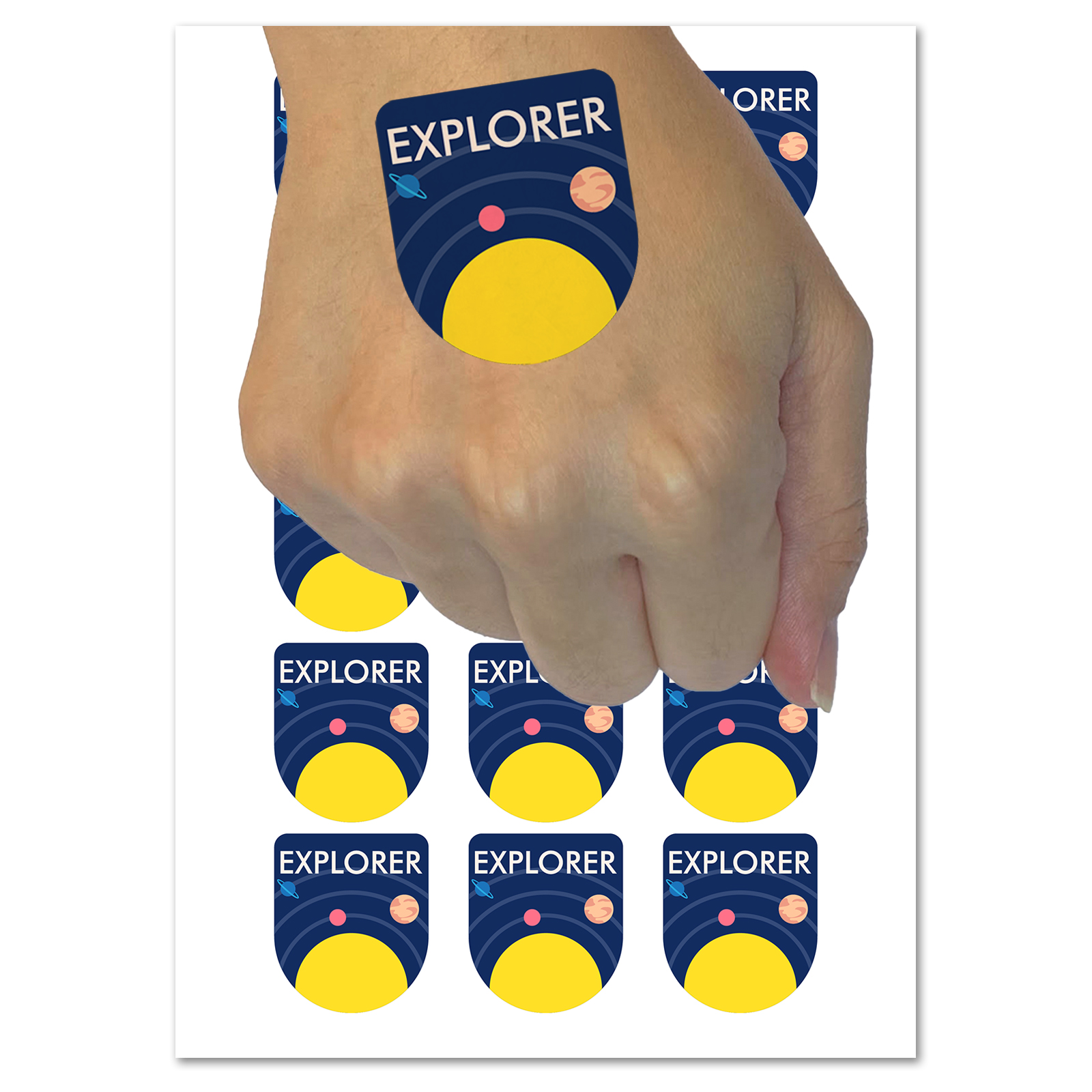 Explorer Space Solar System Science Water Resistant Temporary Tattoo ...