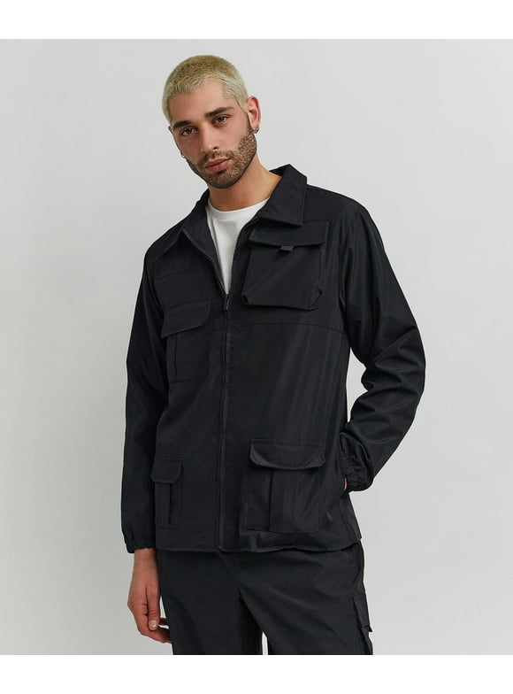 Black Utility Jacket Mens