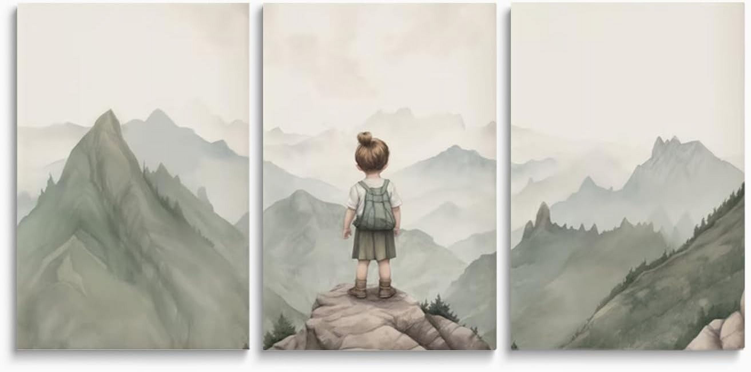 Explorers Escape Canvas Art, Boy's Adventure with Bear & Fox Prints ...
