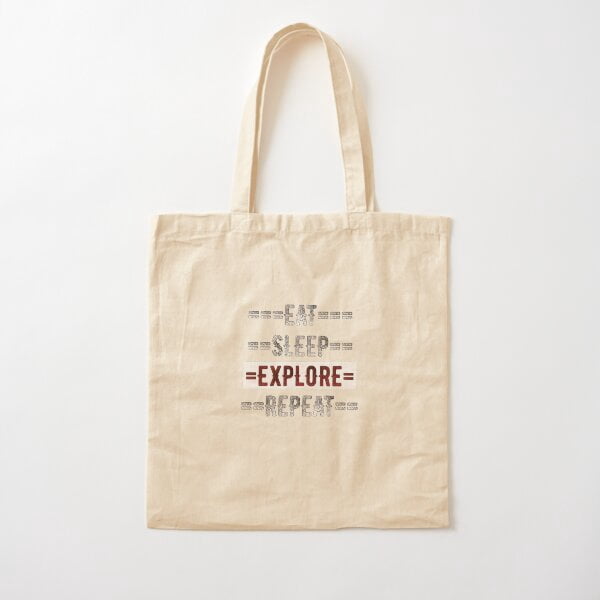 Explorers Gift - Eat Sleep Explore Repeat - Distressed Text Design ...