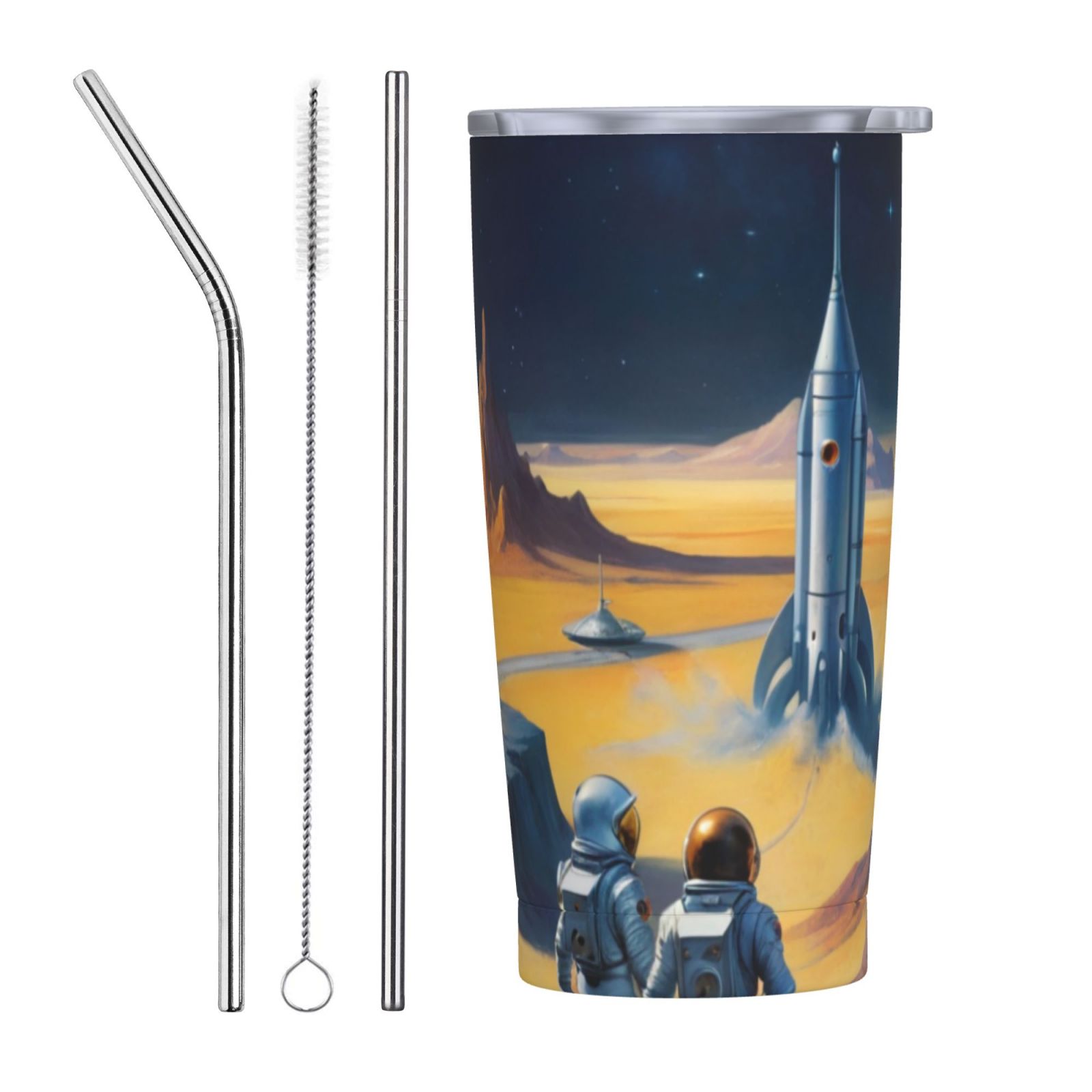 Exploring the Alien Frontier 20 oz stainless steel cup with lid and ...