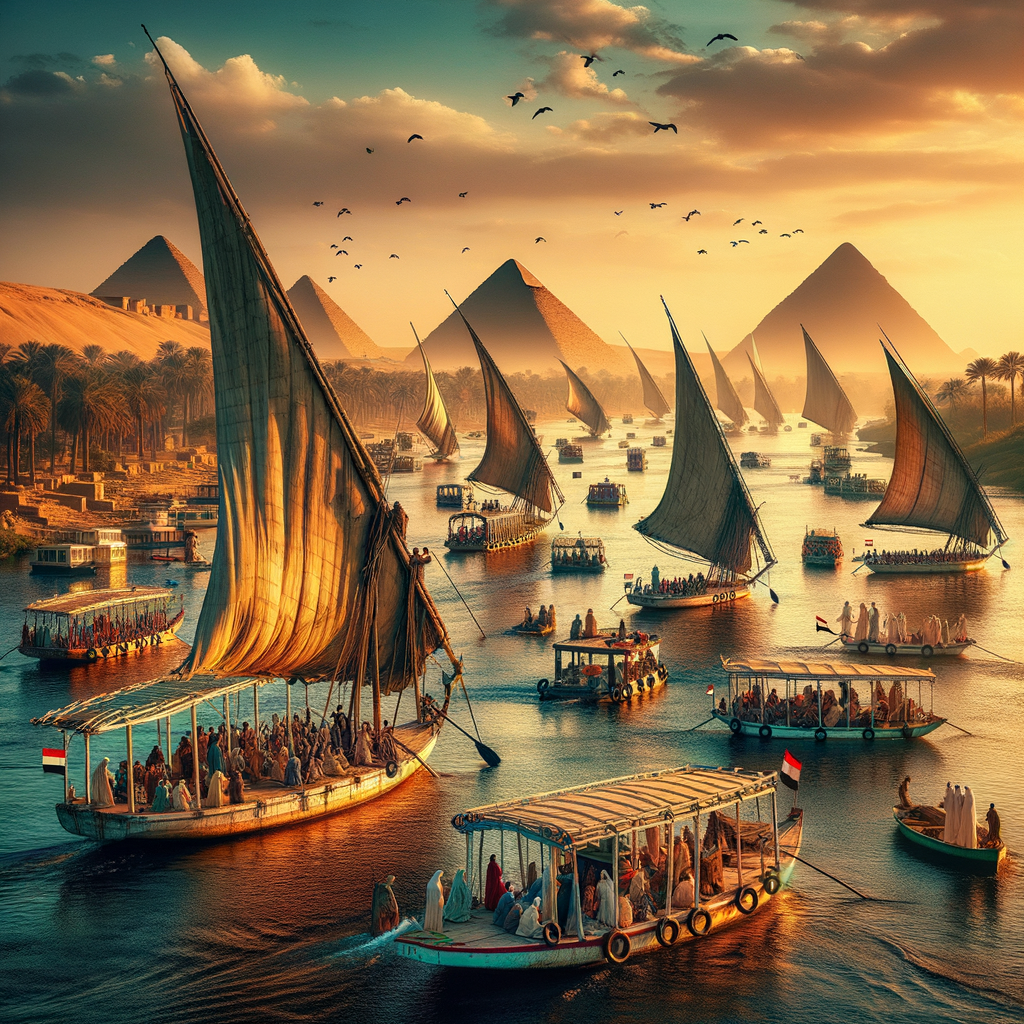Exploring Egypt Nile Navigation - Feluccas and Riverside Life Toy ...