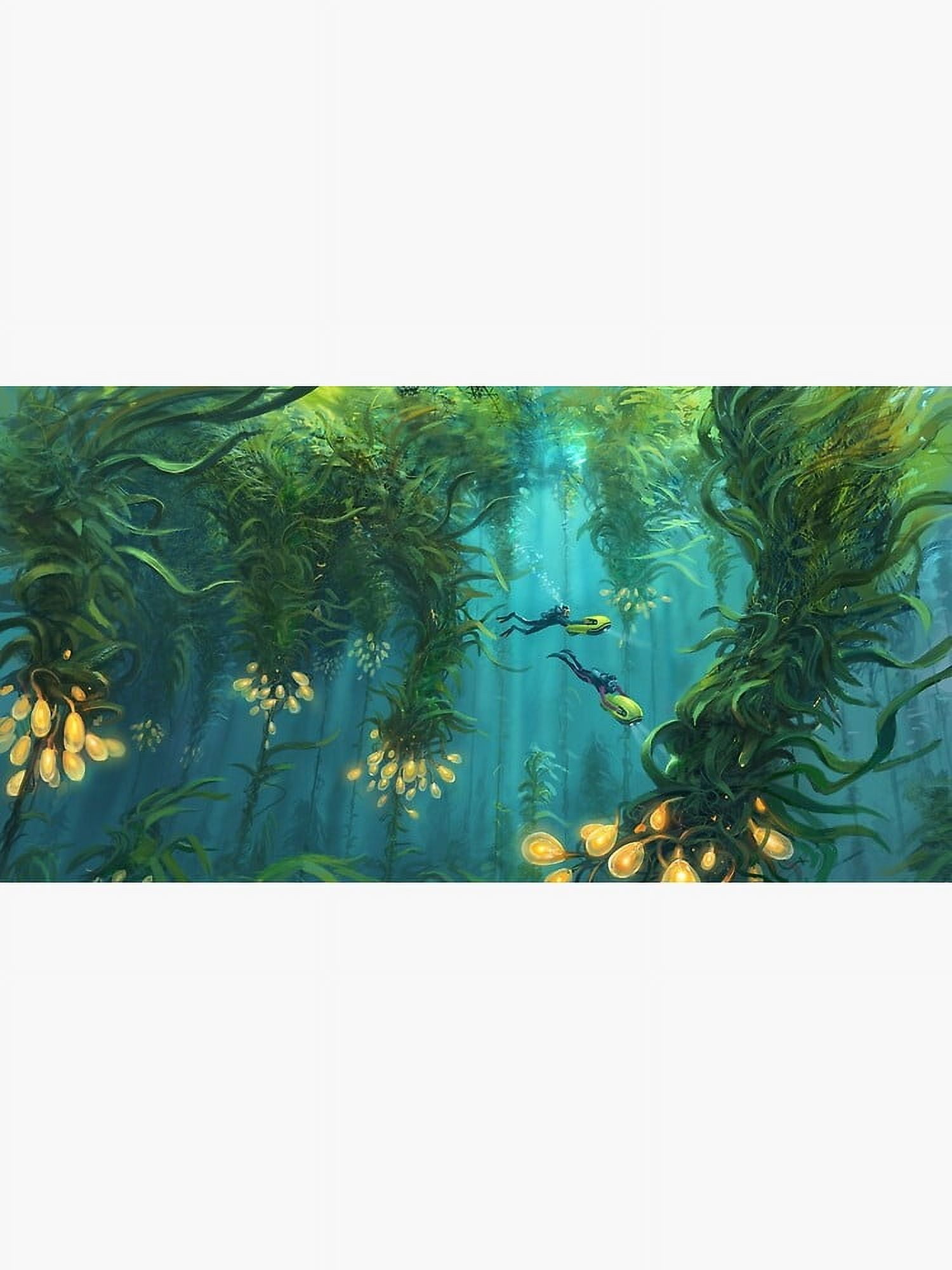 Exploring the Kelp Forest Modern Art Decor Unframe - Walmart.com