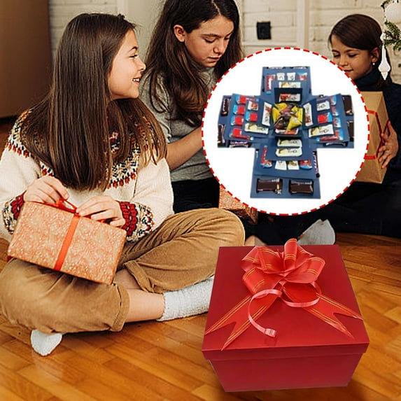 Explosion Gift Box, 5-Layer Explosion Boxes with Ribbon, Surprise Gift ...