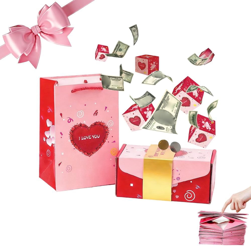 Explosion Gift Box for Money with Multi-Layer Cardboard, DIY Pop Up ...