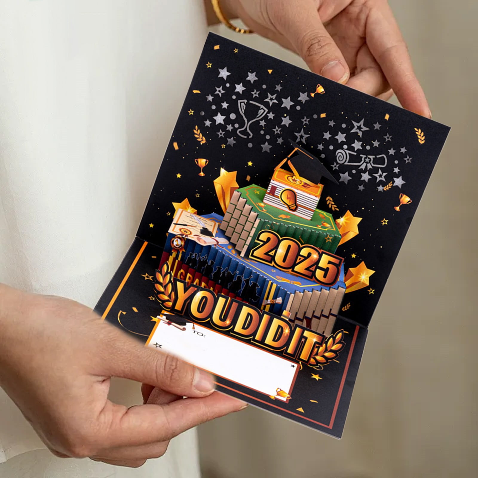 Explosion Graduation Card 2025 3D Musical Congrats Grad Lights & Music ...