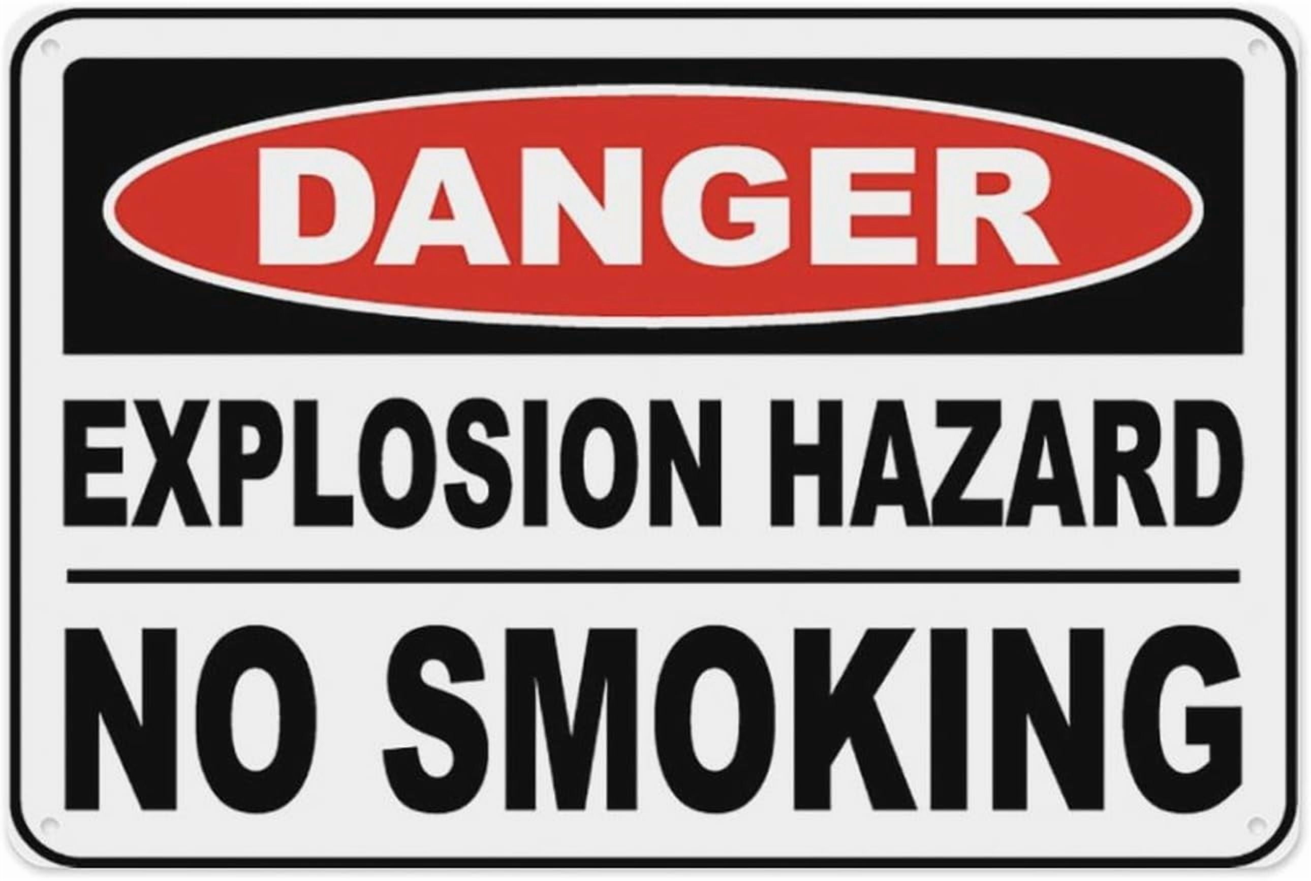 Explosion Hazard No Smoking Tin Sign Warning Metal Sign Vintage Wall ...