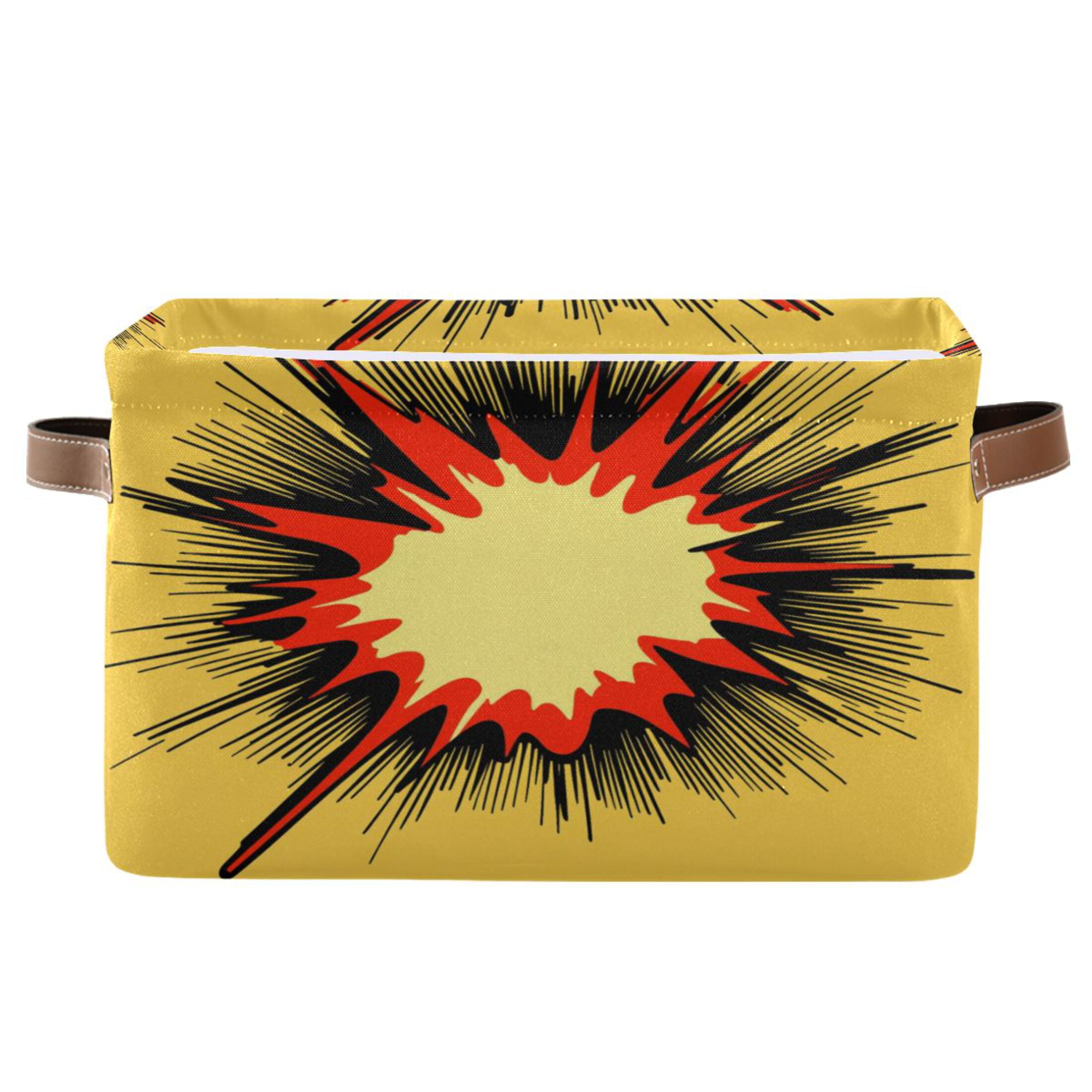 Explosion Lines Foldable Storage Basket,Canvas Fabric Foldable Storage ...